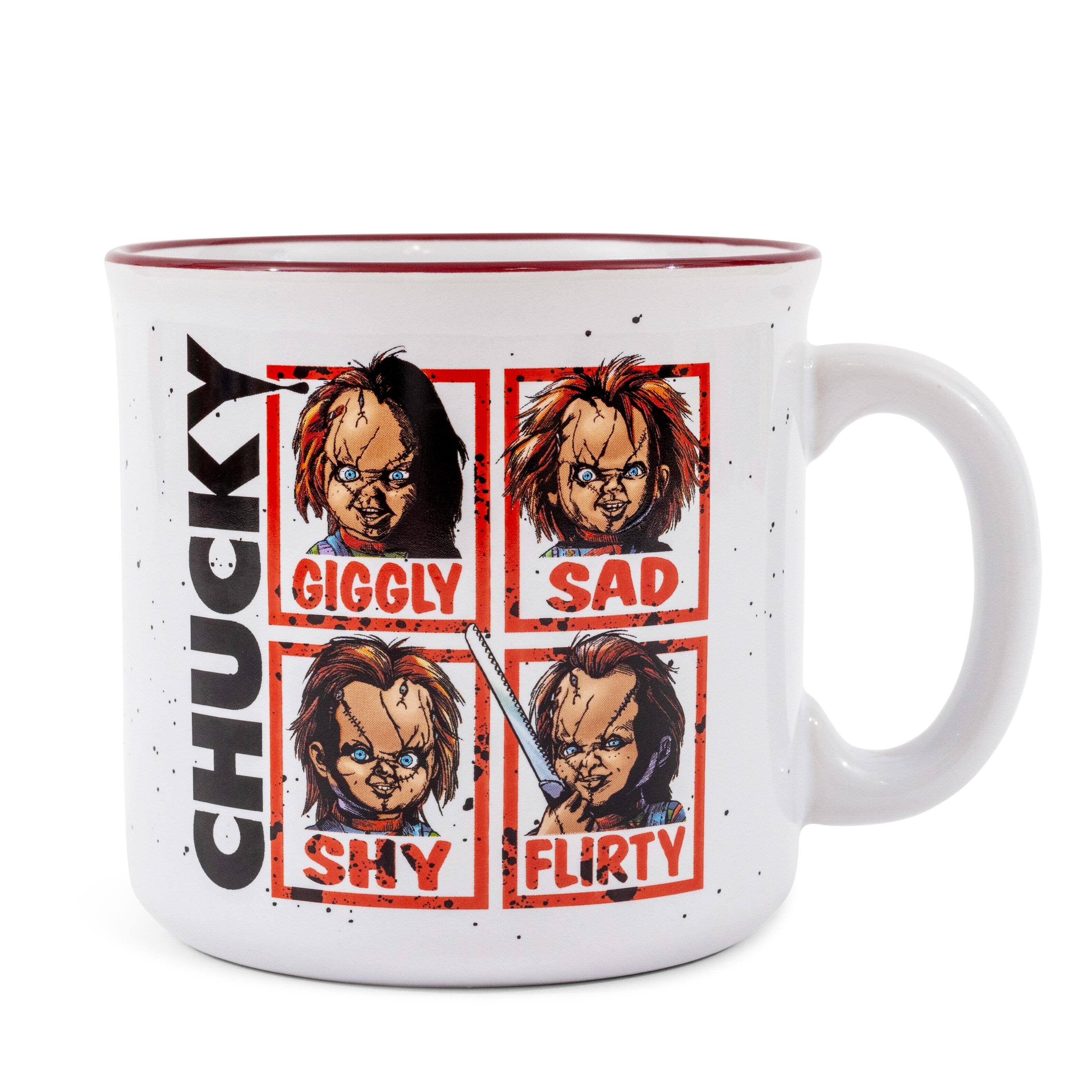 Silver Buffalo Child's Play Chucky Emotions Ceramic Camper Mug | Holds ...