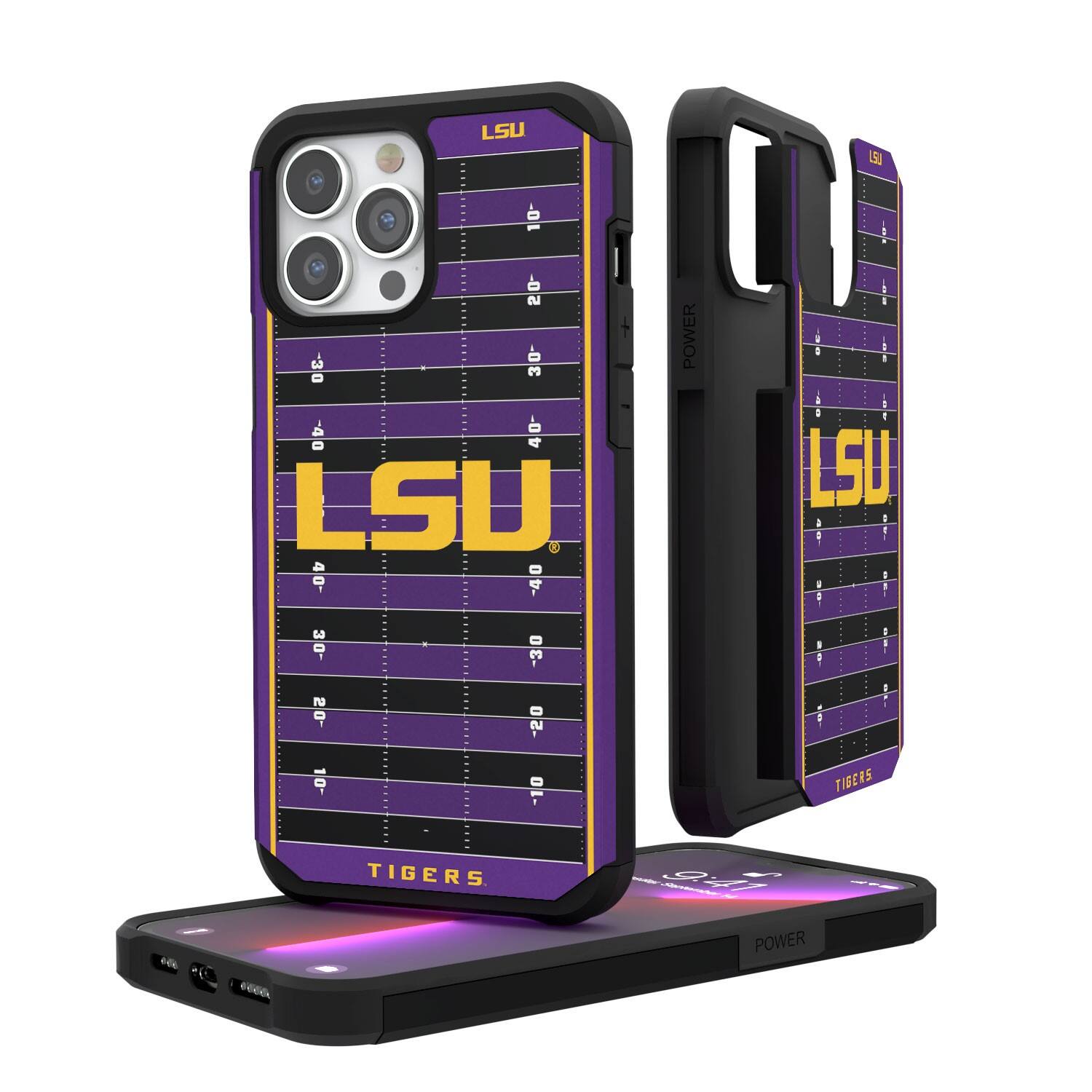 Keyscaper NCAA LSU Tigers Field iPhone Rugged Case 15 Pro Multicolor ...