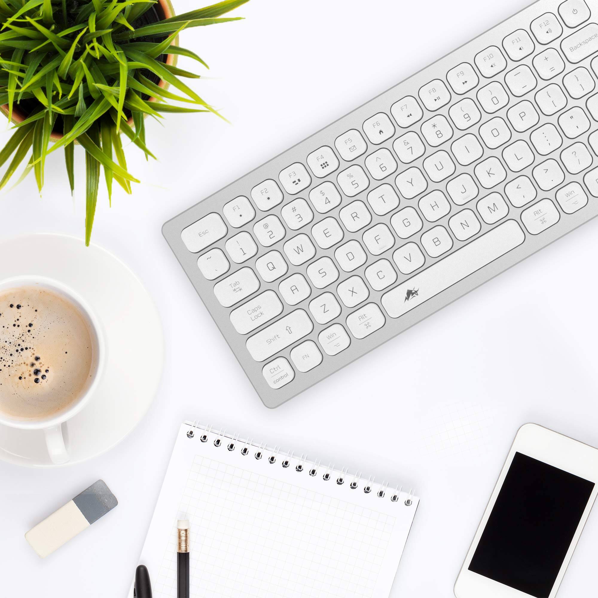 VEGA AUTOMOTIVE Aluminum Quiet Wired Backlit Slim Chiclet Key ...