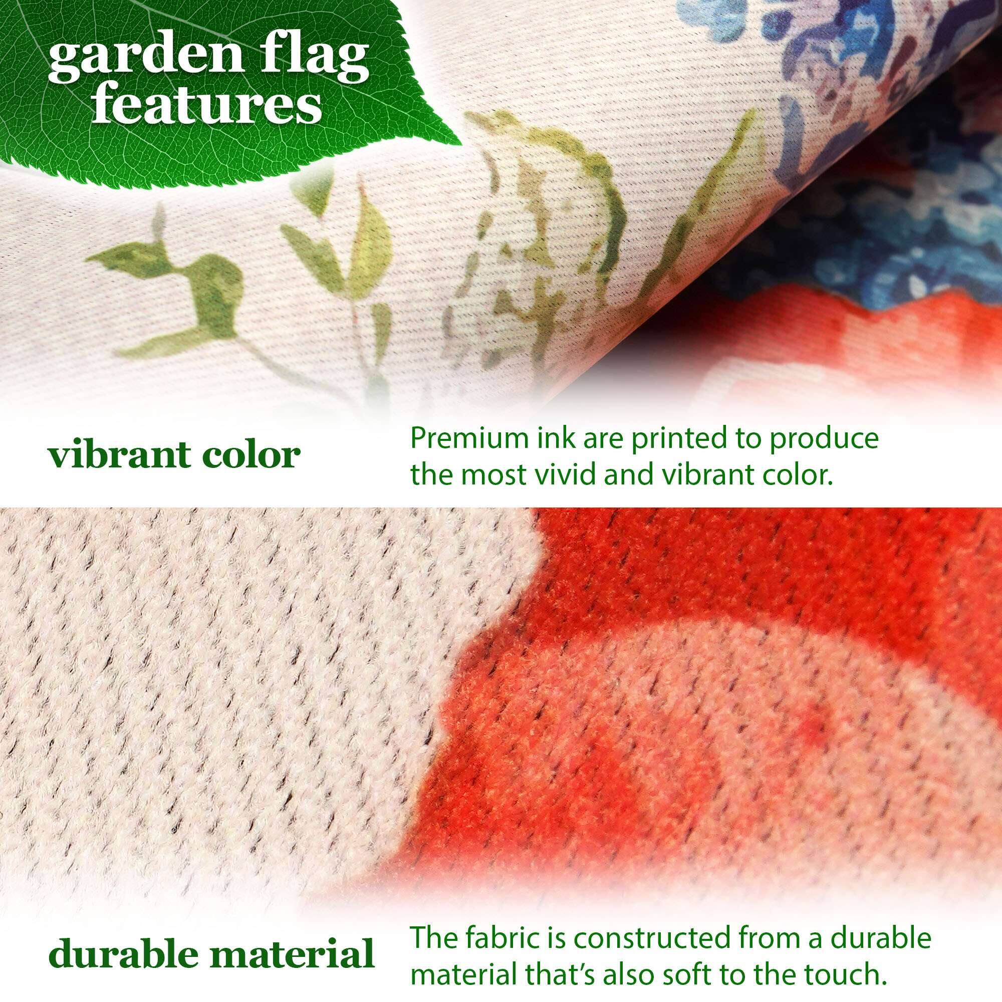 G128 Combo Garden Flag Set — 36 x 16 in Stand & 12 x 18 in Double Sided ...