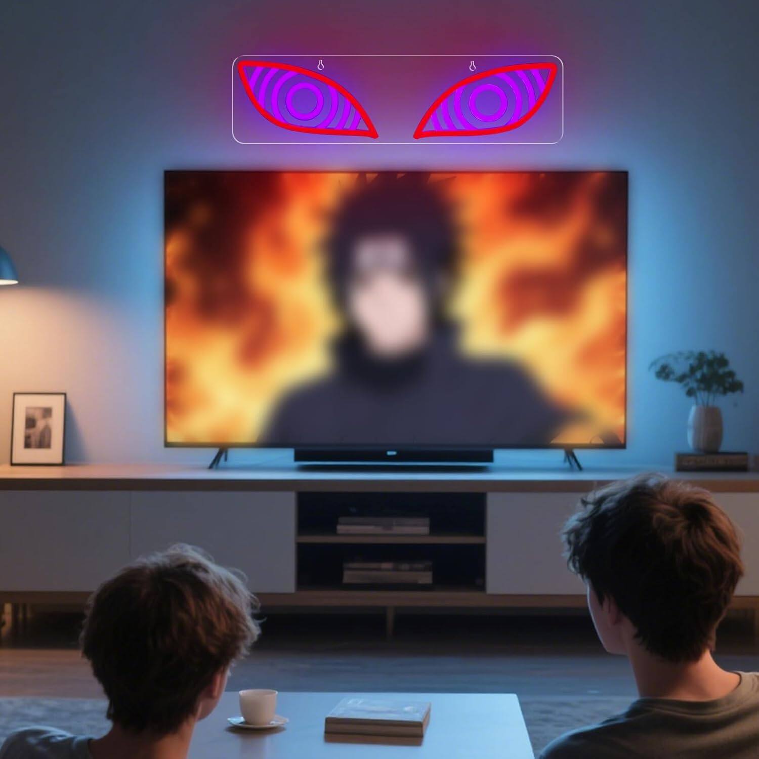 Auledio Anime Eye Neon Sign for Wall Decor, LED Dimmable Spiral Eye ...