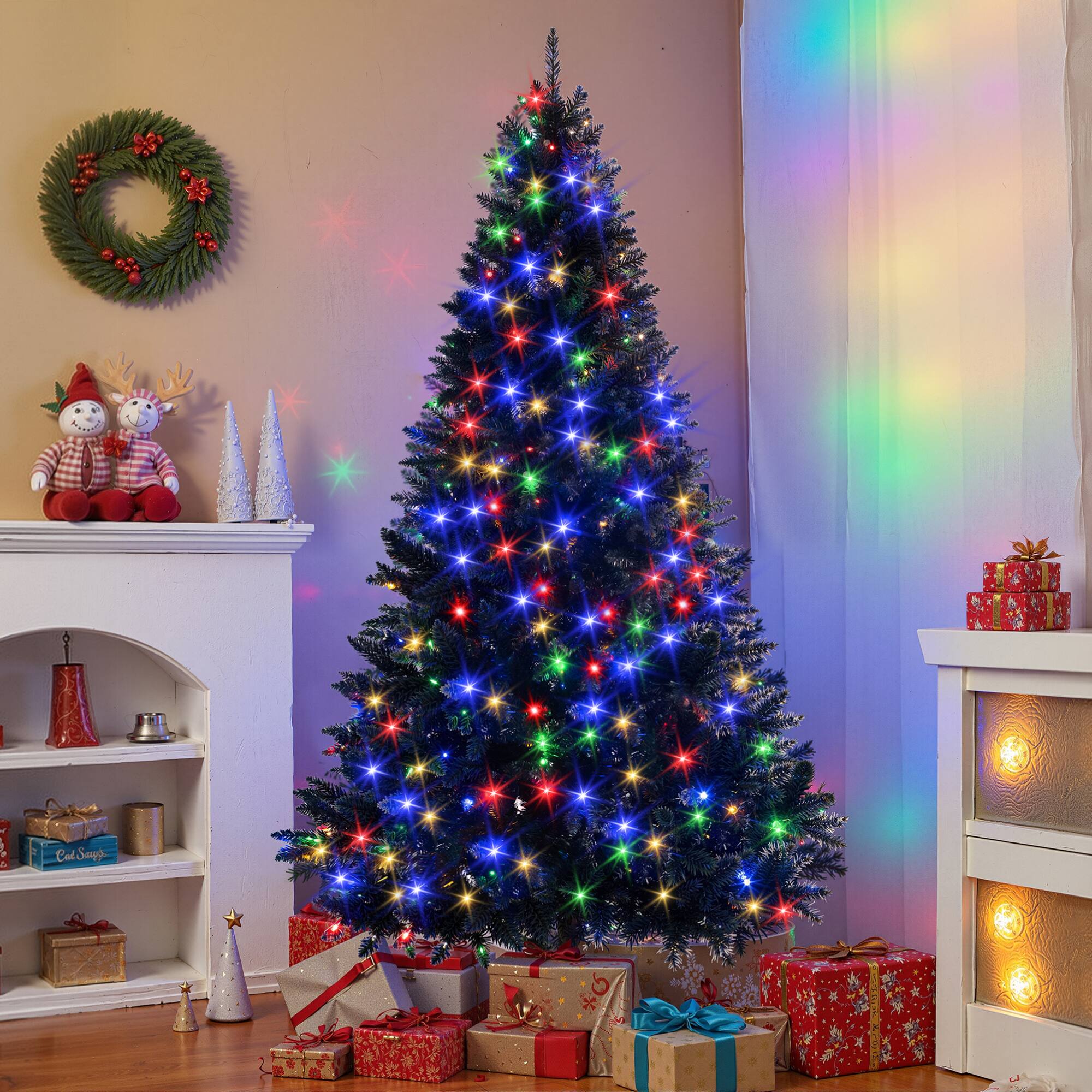 ELEMENT ACE 6FT Pre lit Artificial Hinged Christmas Tree with 920 ...