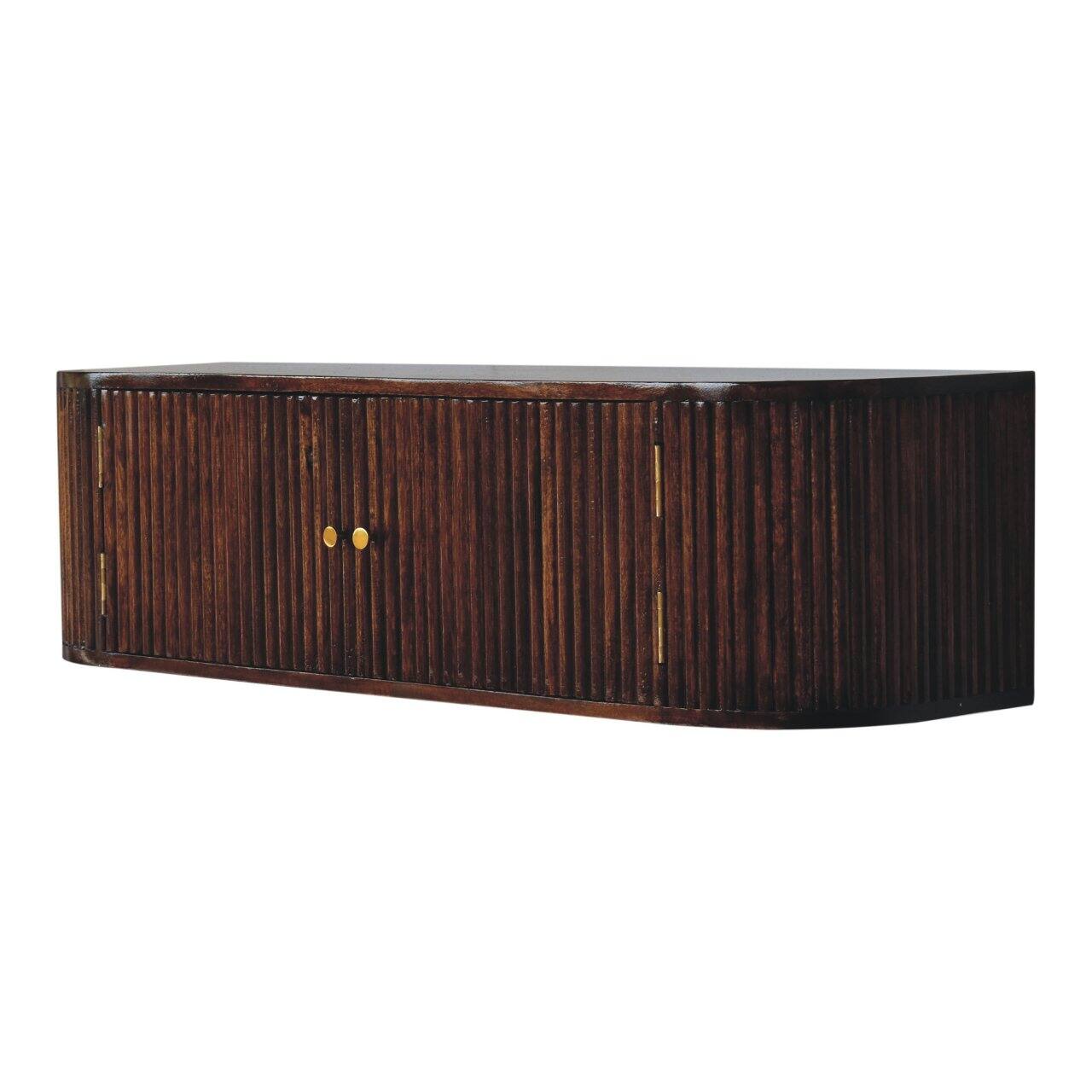 Artisan Furniture Solid Wood Chunky Chestnut Wall Mounted Console, 2 ...