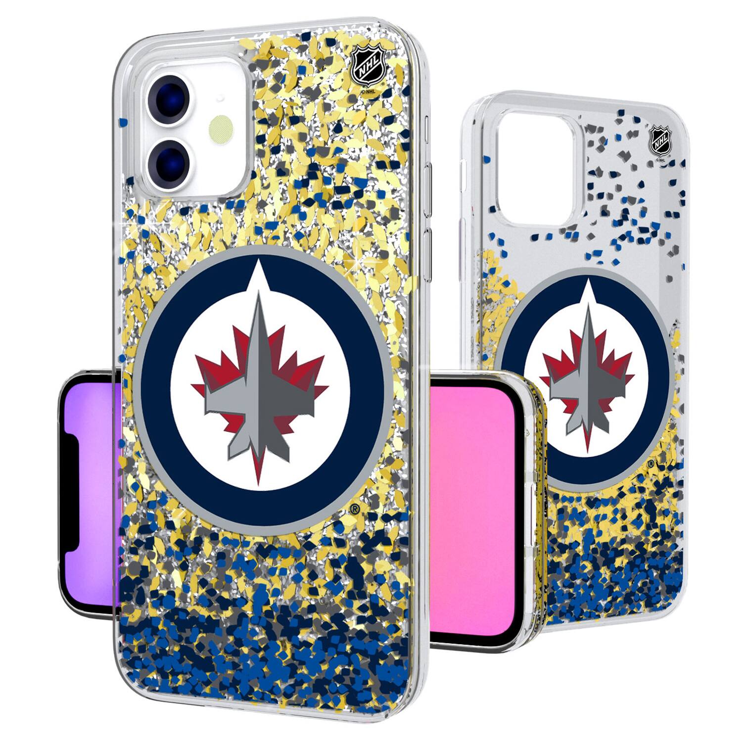 Keyscaper NHL Winnipeg Jets iPhone Confetti Glitter Case 12 Pro Max ...