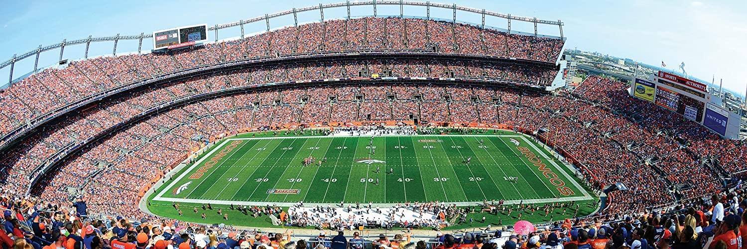 MasterPieces Denver Broncos Stadium NFL 1000 Piece Panoramic Jigsaw ...