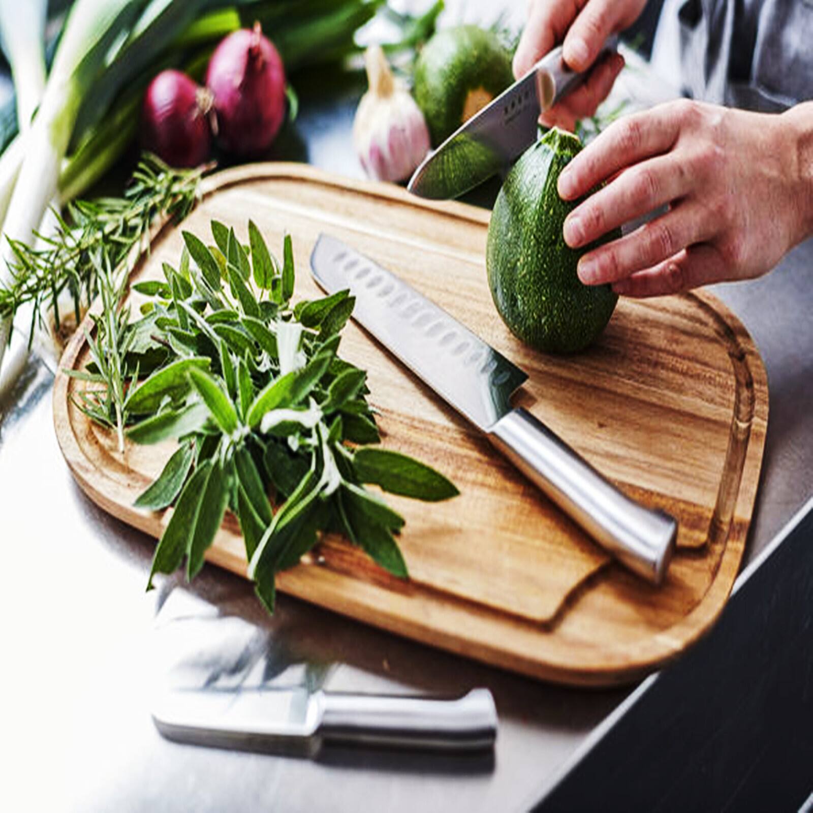 SMEG Wooden Cutting Board Single Sided Round 28x42cm SMEG-BAN-ROUND ...