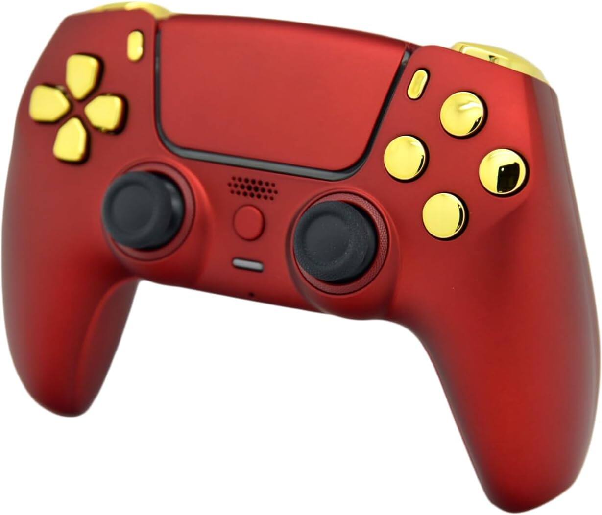 Custom Controllerzz Custom Wireless Controller for PS5 Red & Gold Chrome Inserts - Best Buy