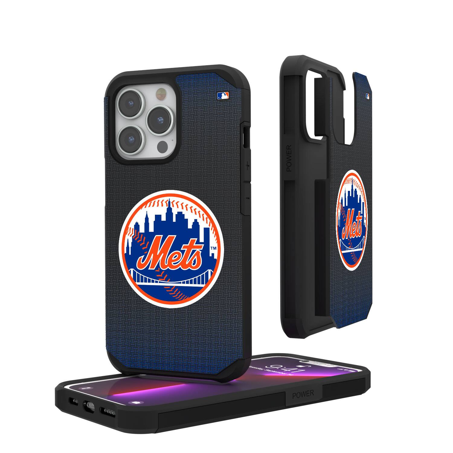 Keyscaper MLB New York Mets Linen Logo iPhone Rugged Case 14 Pro Max ...