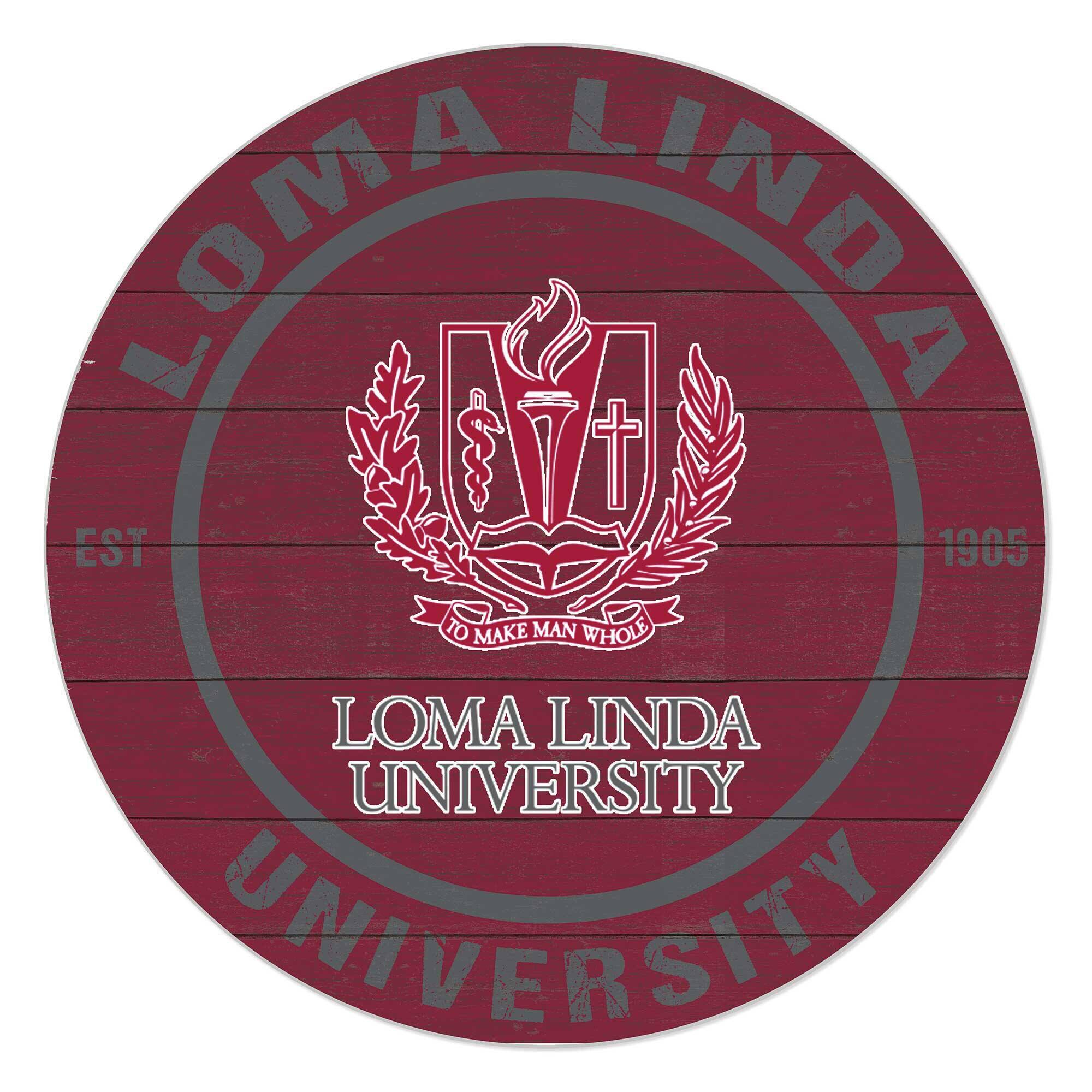 Jardine LLU Lions 20'' x 20'' Indoor/Outdoor Team Color Circle Sign ...