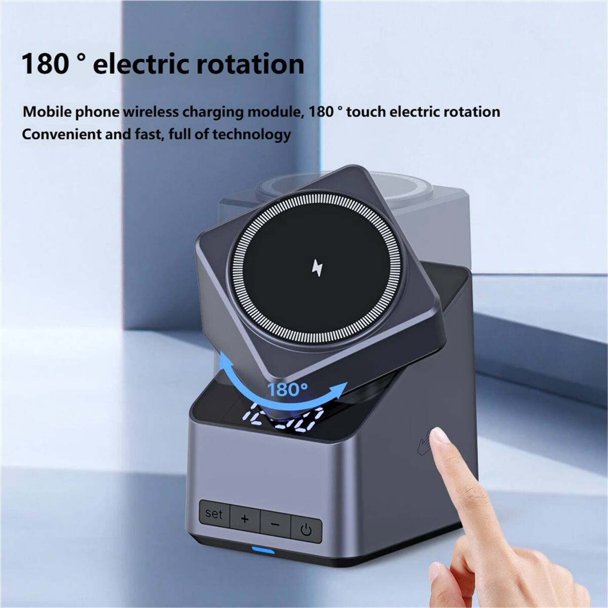 RISOKEYS 4 in 1 Wireless Fast Charging Stand Power Adapter for Mobile ...