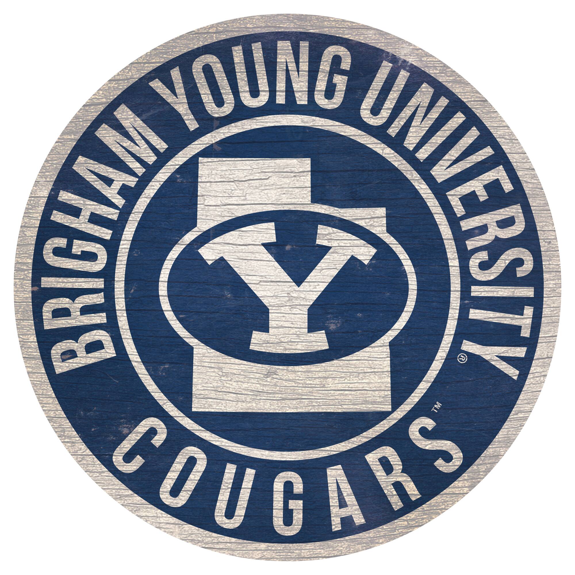 Fan Creations BYU Cougars 12'' x 12'' State Circle Sign Multicolor ...