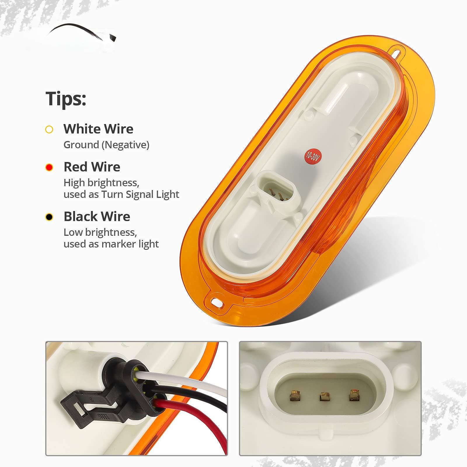 COTTAGE pcs inch oval led mid ship turn signal side marker clearance ...