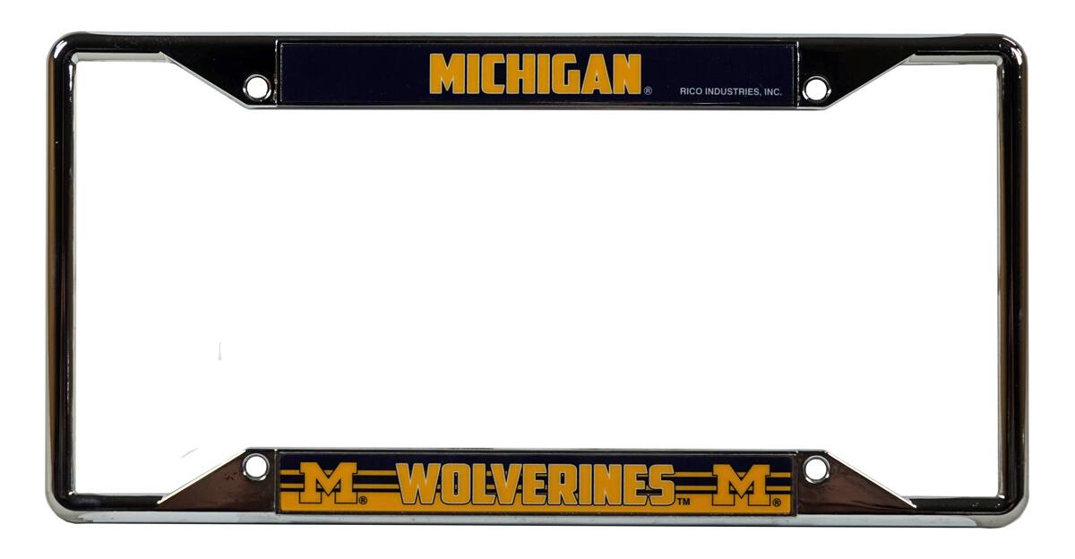 Rico Industries Michigan Wolverine's EZ View License Plate Frame ...