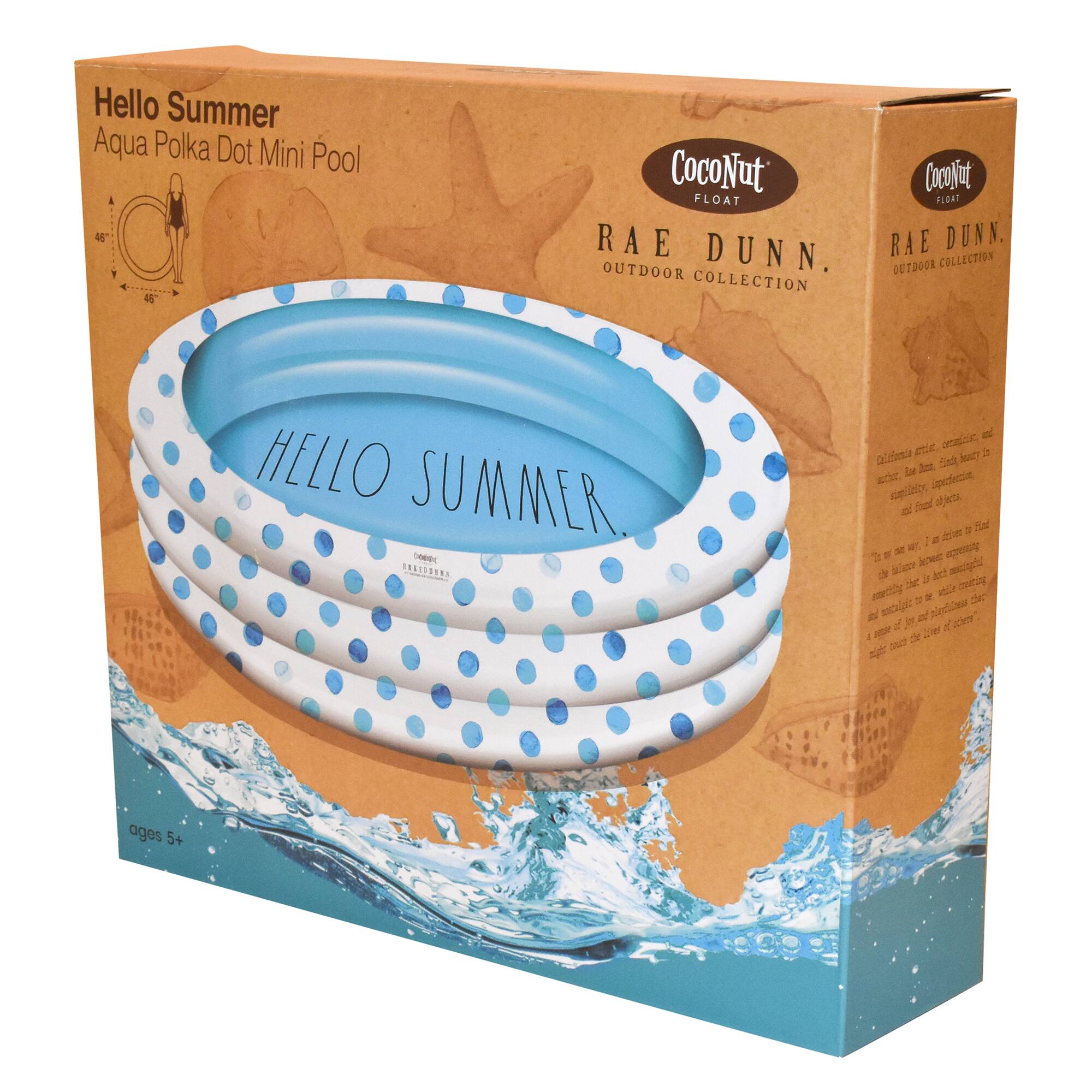Best Buy: Salus Brands, LLC Rae Dunn: Hello Summer Aqua Poka Dots -46 ...