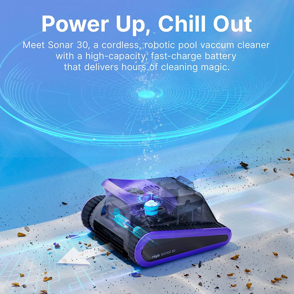 Niya Sonar 30 Cordless Robotic Pool Vacuum Cleaner from the Creators of ...