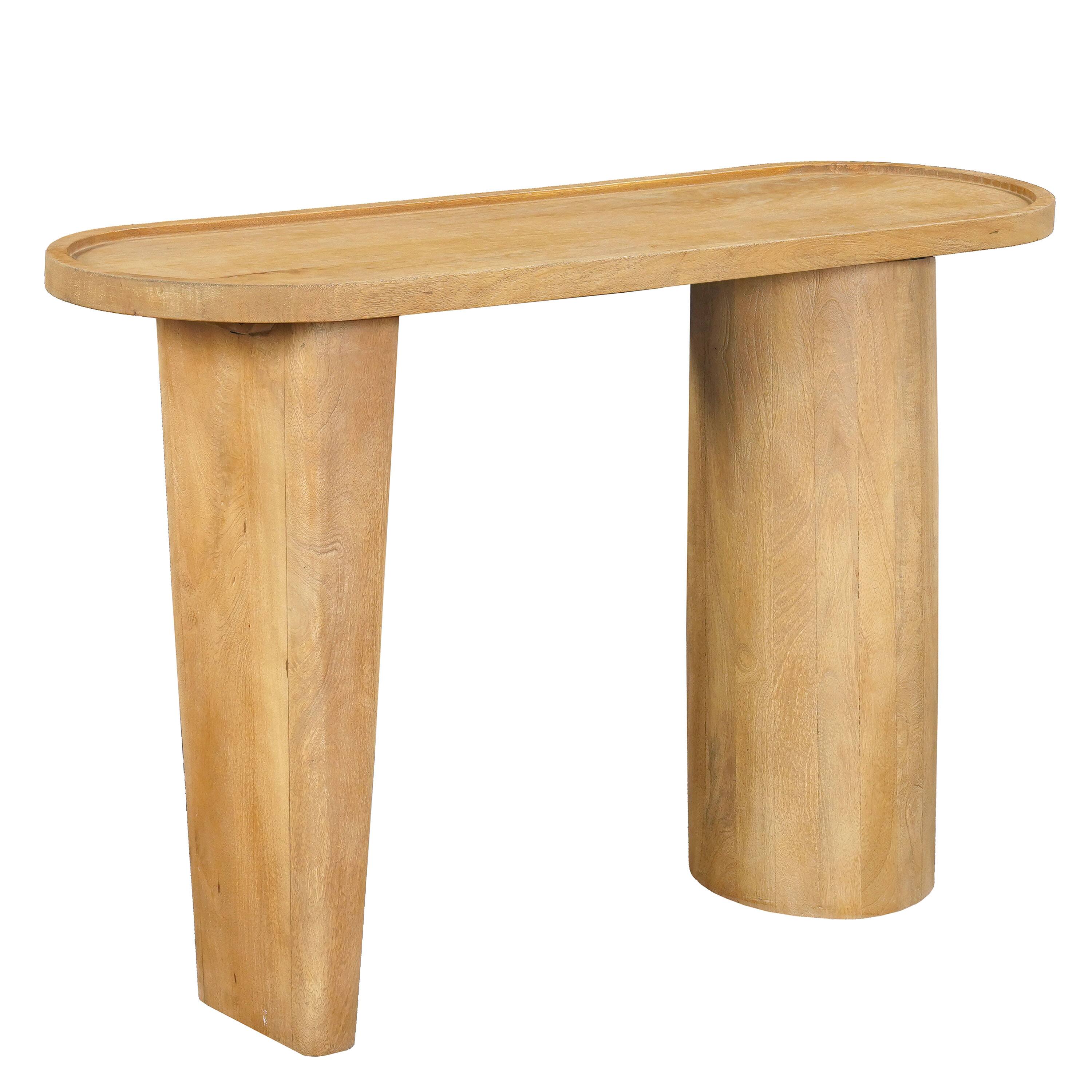 Manhattan Lane Sofa Console Table, 47 Inch Raised Edge Oval Shape Tray ...