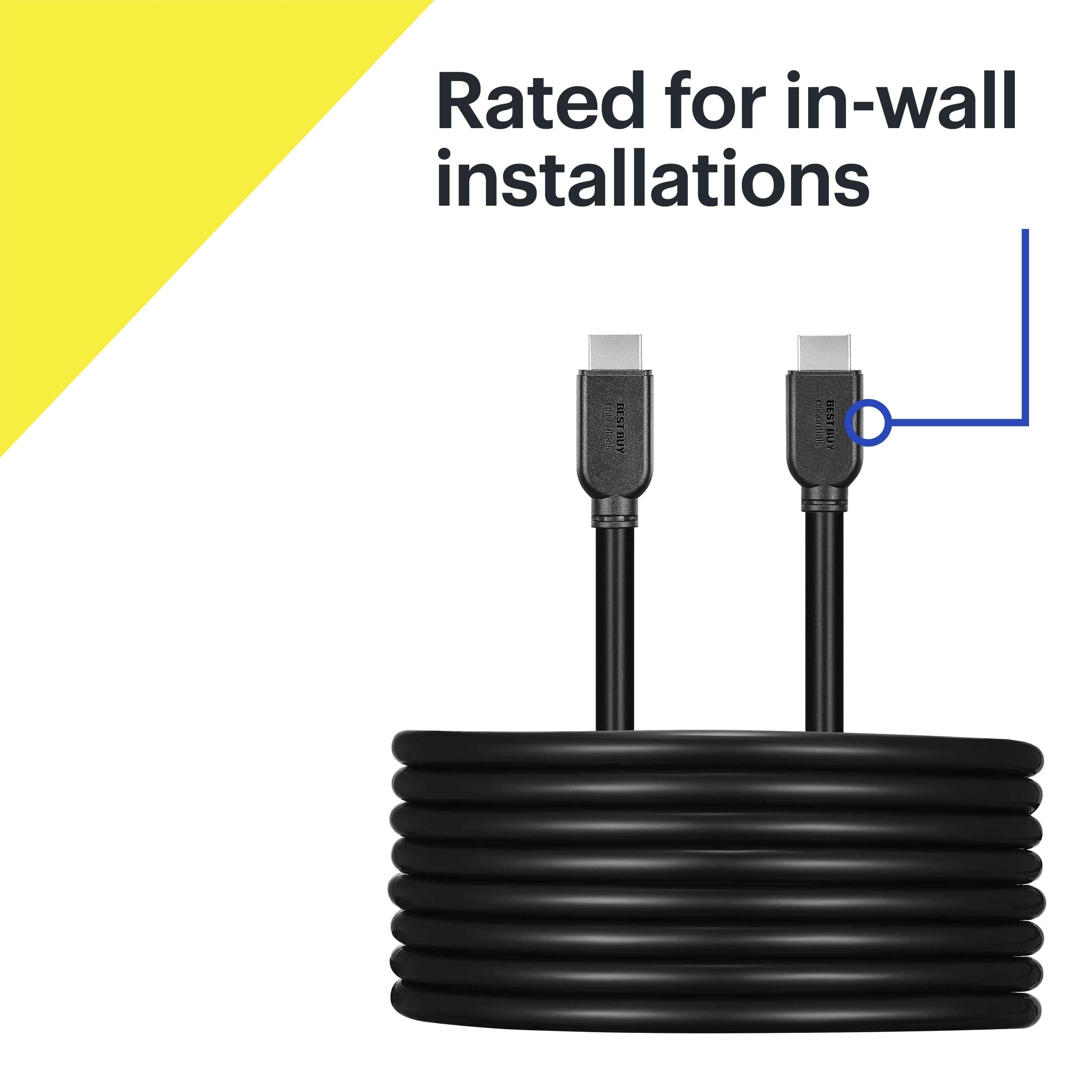 Customer Reviews: Best Buy essentials™ 50' 4K Ultra HD In-Wall HDMI ...