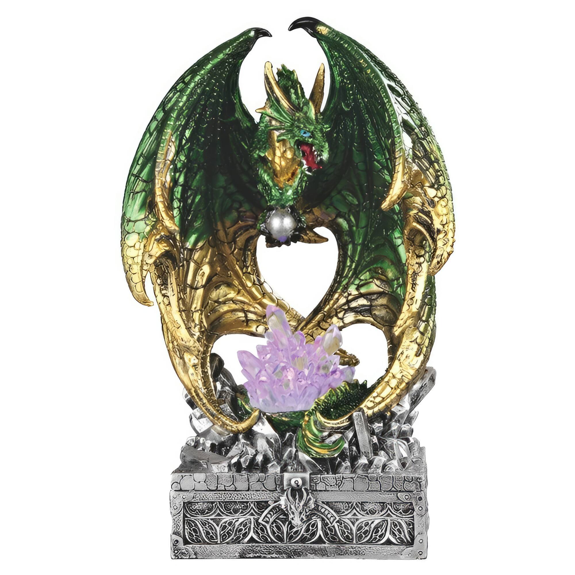 FC Design - 10"H LED Dragon on Treasure Box Figurine Statue Office ...
