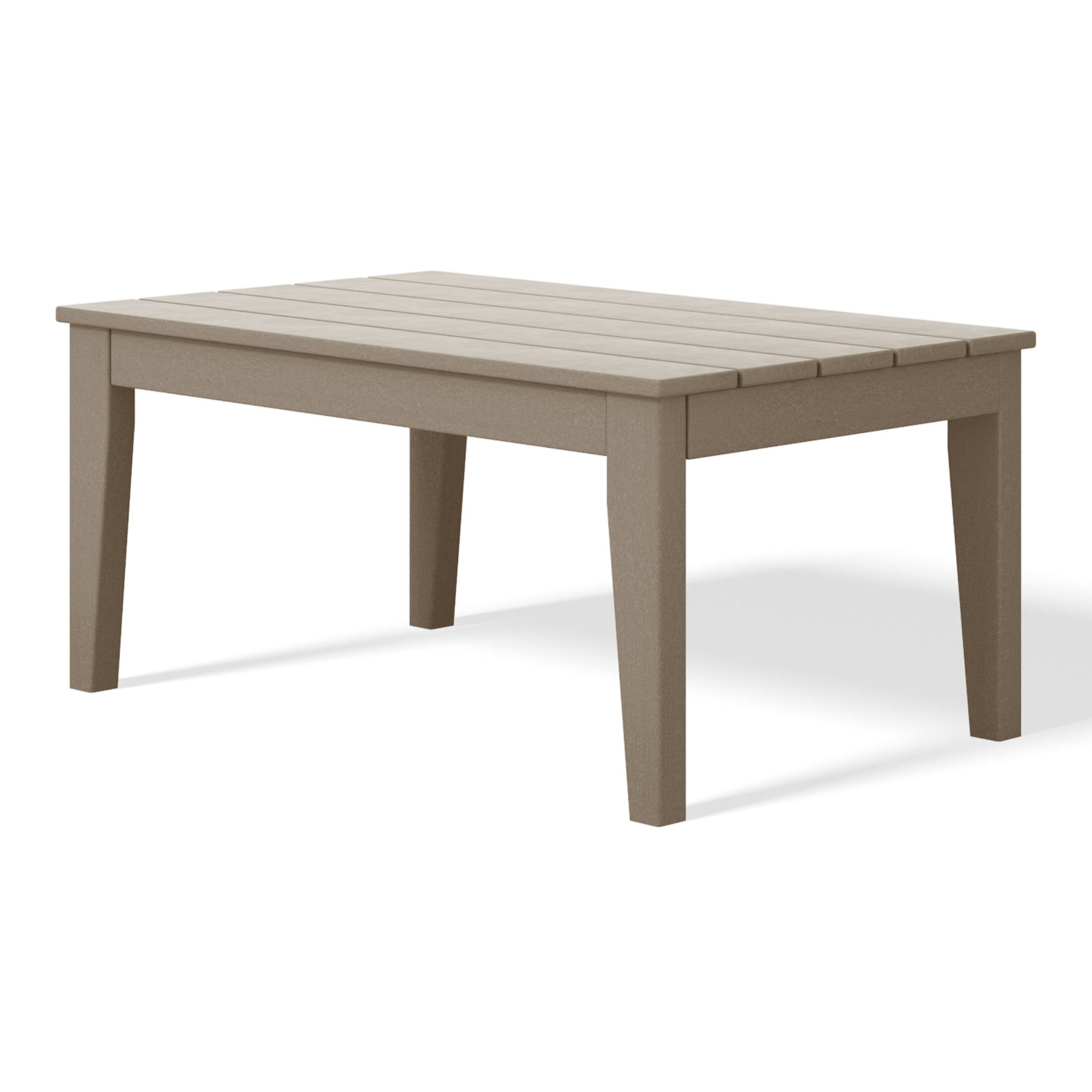 WestinTrends Malibu Low Outdoor HDPE Patio Rectangle Coffee Table ...