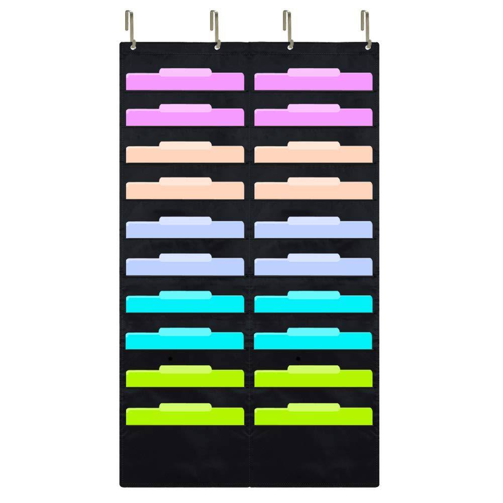 Dapper Styles Hanging File Folder Organizer Storage Pocket Chart With 8 ...