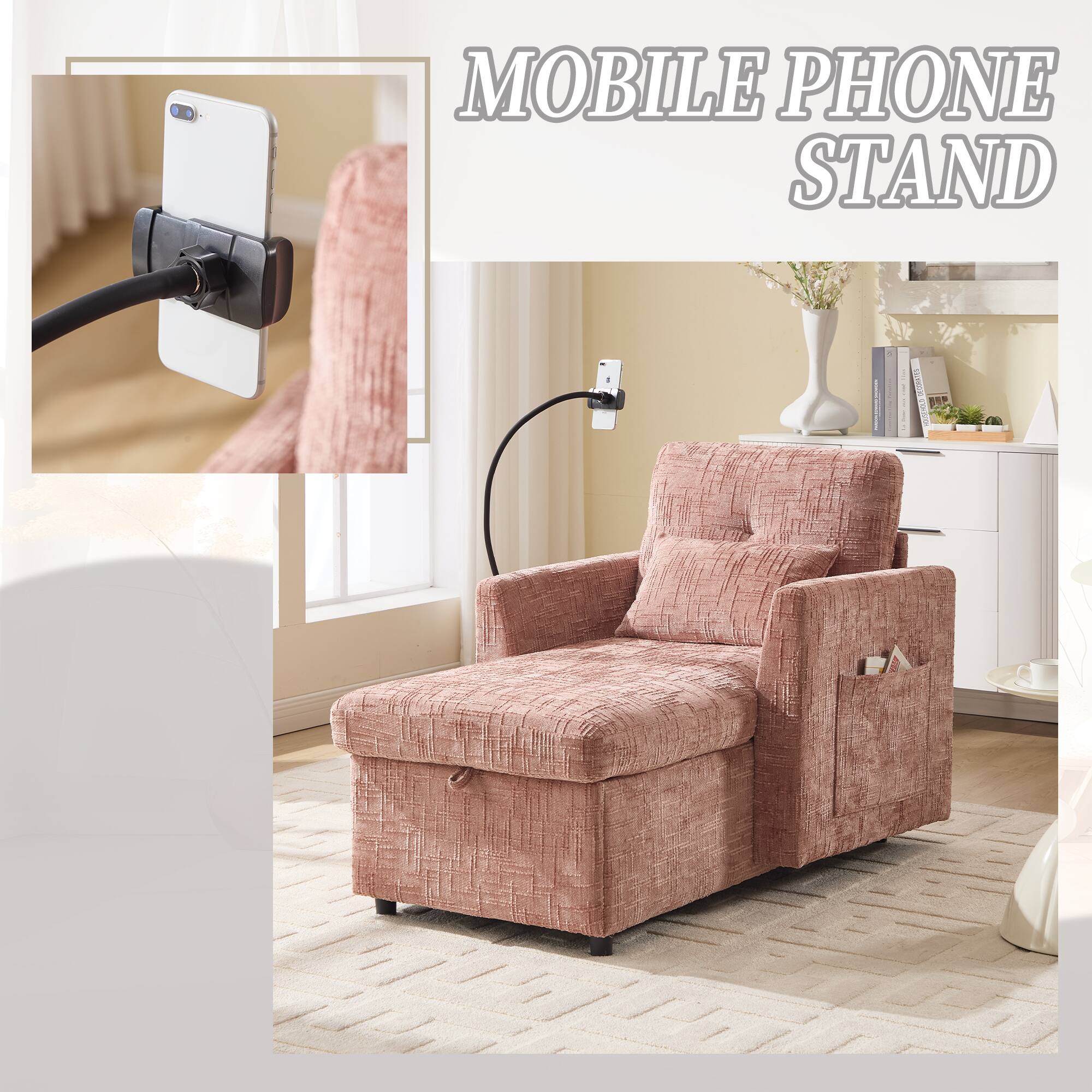 Trinkets Crazed Lazy Person Sofa Couch, Multifunctional Chenille Single ...
