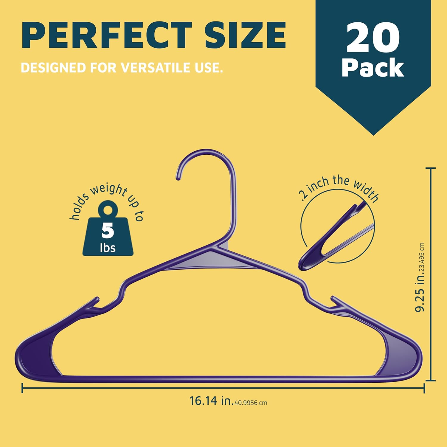 Lifemaster Plastic Hangers – Heavy Duty, Non Slip, Space Saving, Holds ...