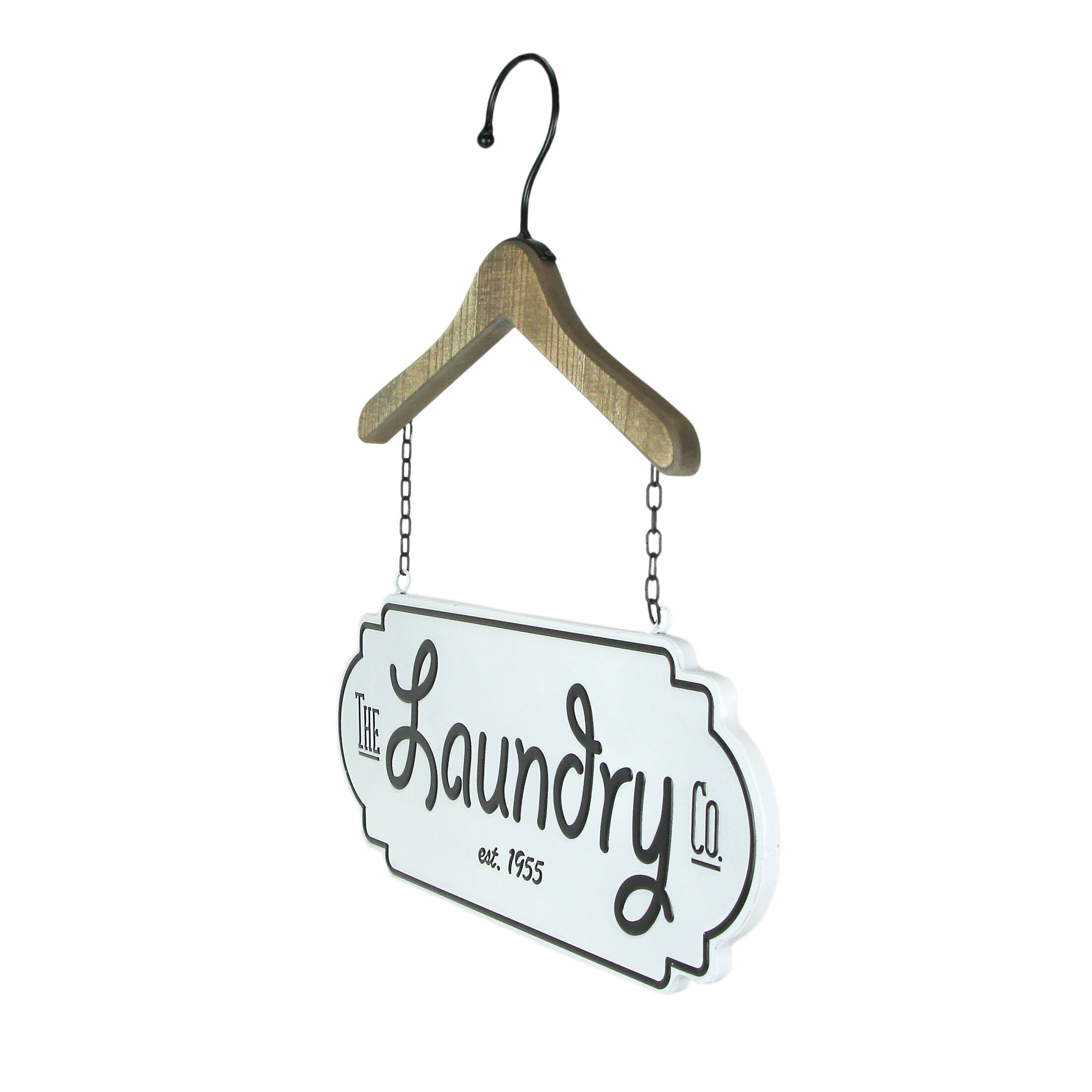 Audrey's The Laundry Co. Vintage Look Hand Painted Metal and Wood Sign ...