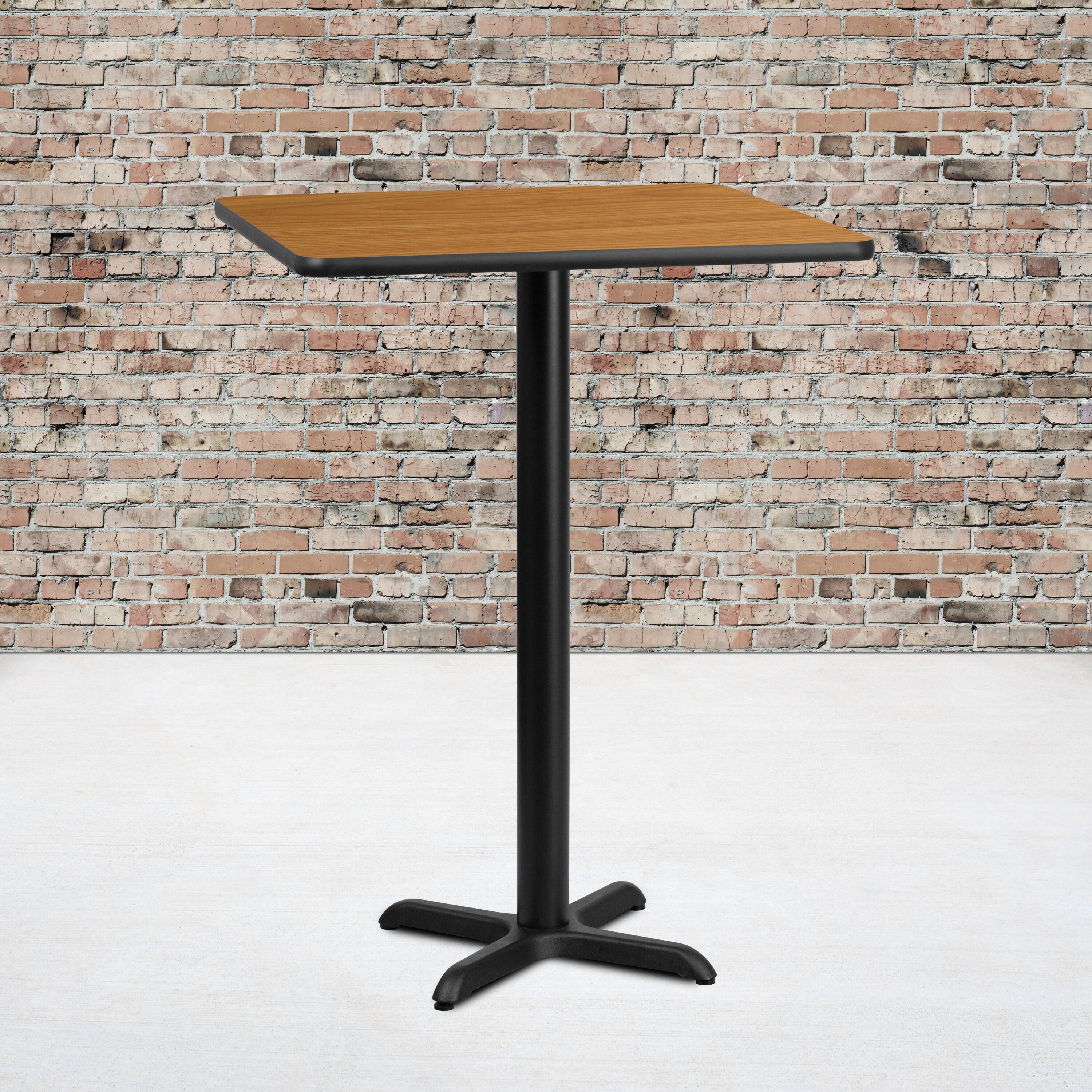 Emma + Oliver 30" Square Laminate Table Top with 22"x22" Bar Height ...