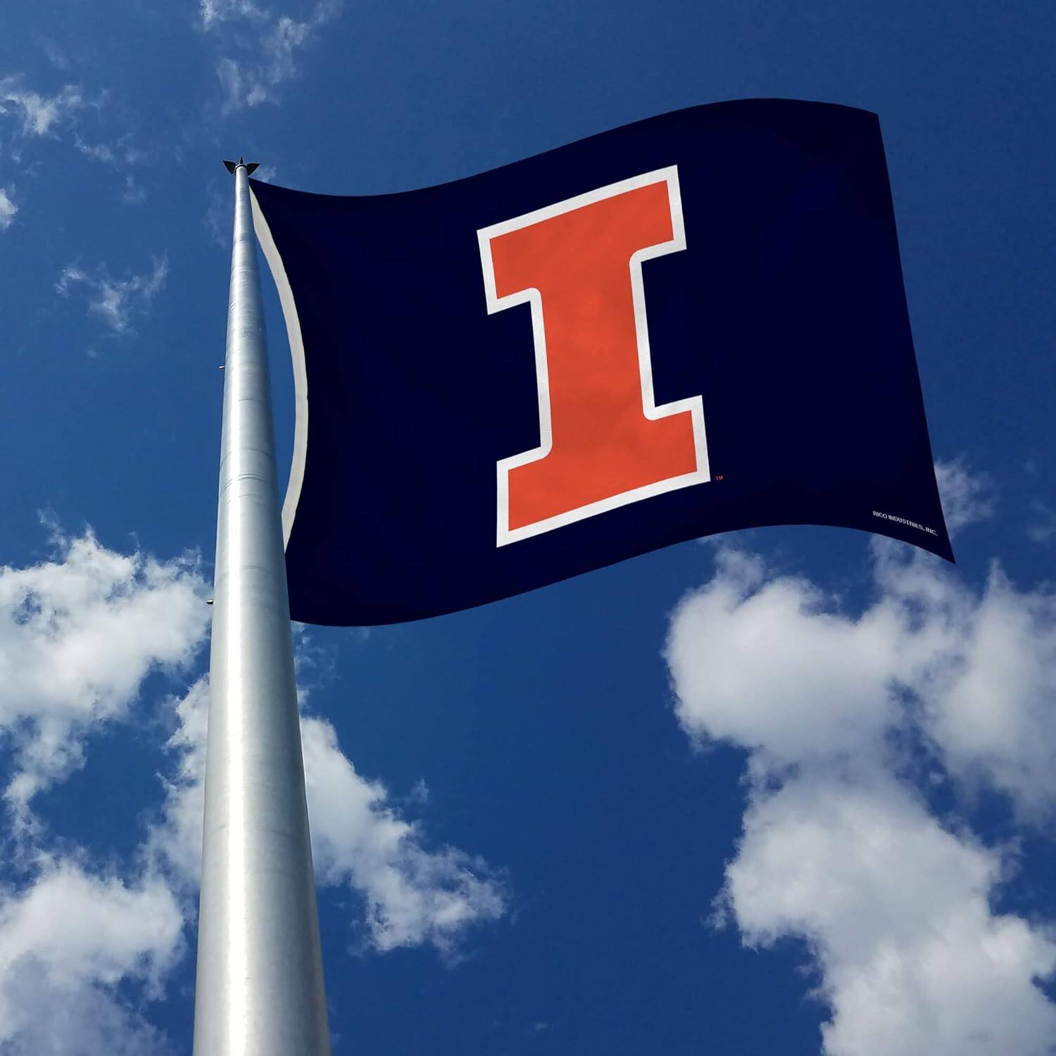 Rico Industries Illinois Fighting Illini 3X5 Indoor Outdoor Banner Flag ...