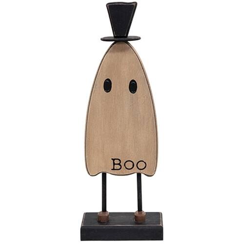 BreeBe Wooden Top Hat Boo Ghost on Base Natural, Black G37890 - Best Buy