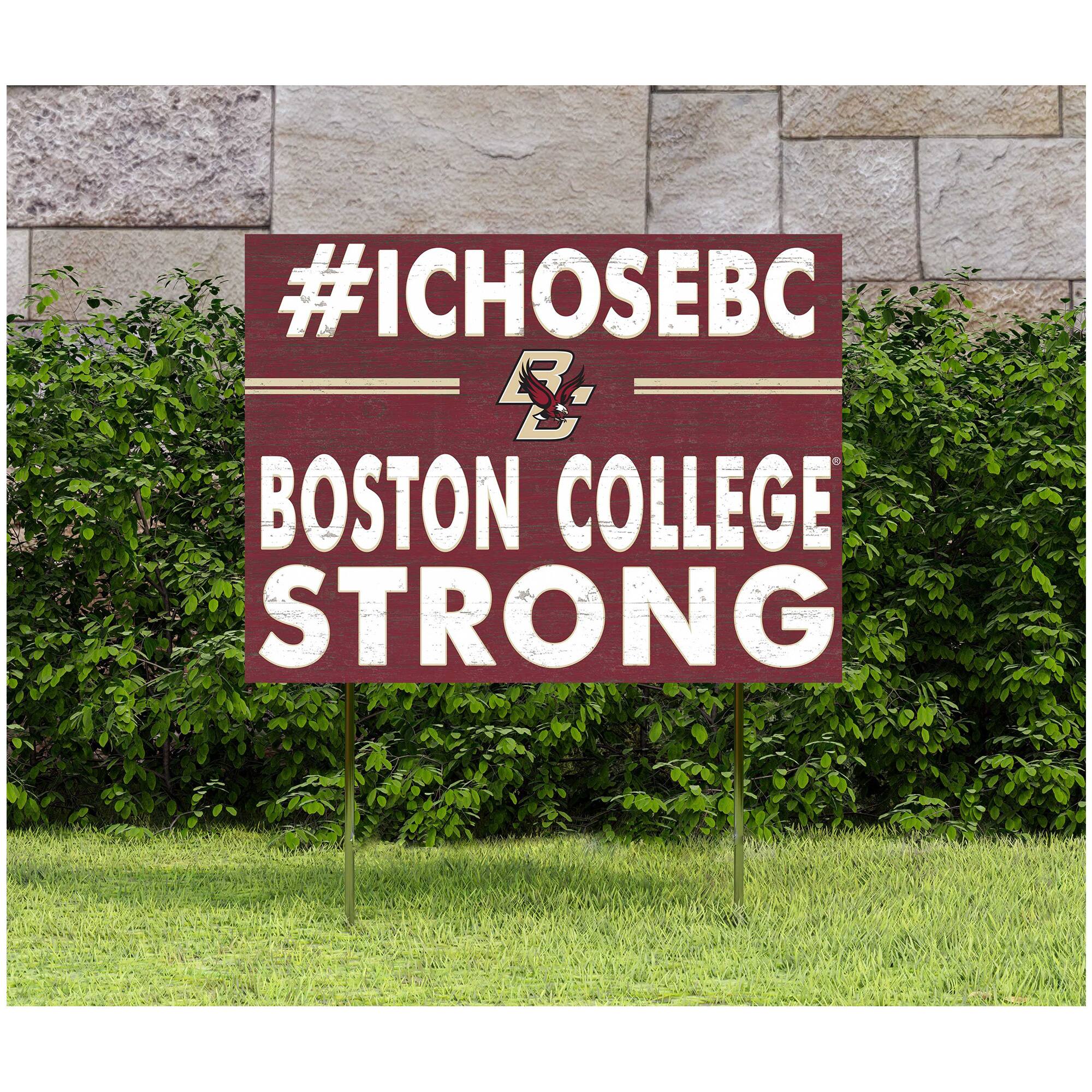Jardine Boston College Eagles 18'' x 24'' I Chose Lawn Sign Maroon ...