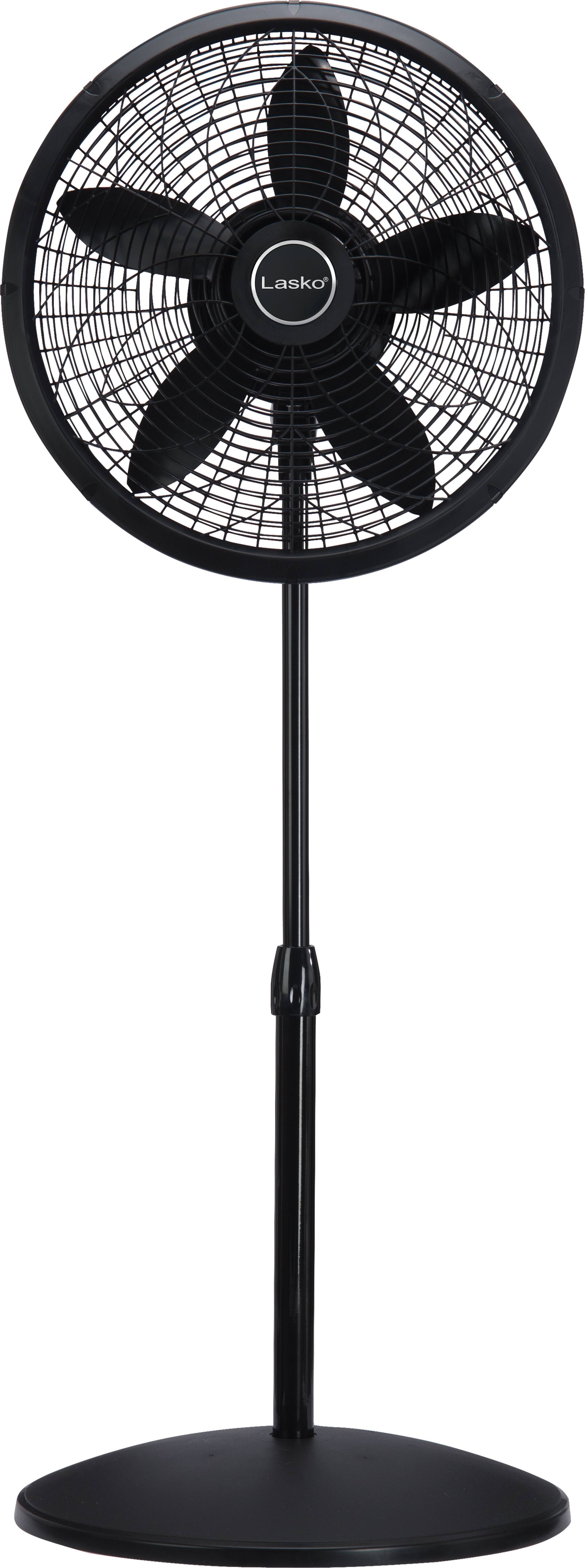 Lasko 18 in. Oscillating 3 Speed Adjustable Large Room Pedestal Fan Black 1827 - Best Buy