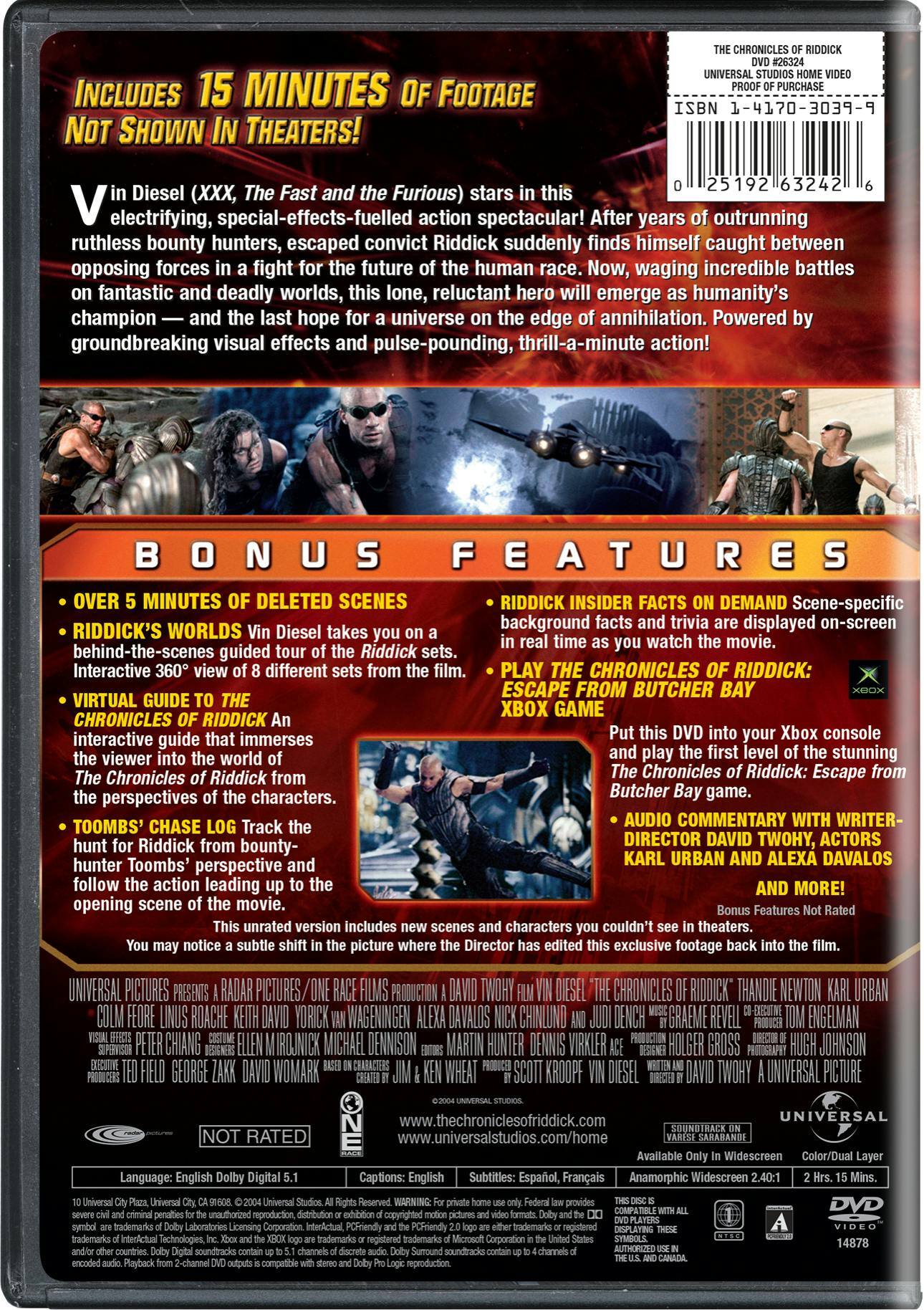 The Chronicles of Riddick (DVD Widescreen Director's Cut) [DVD ...