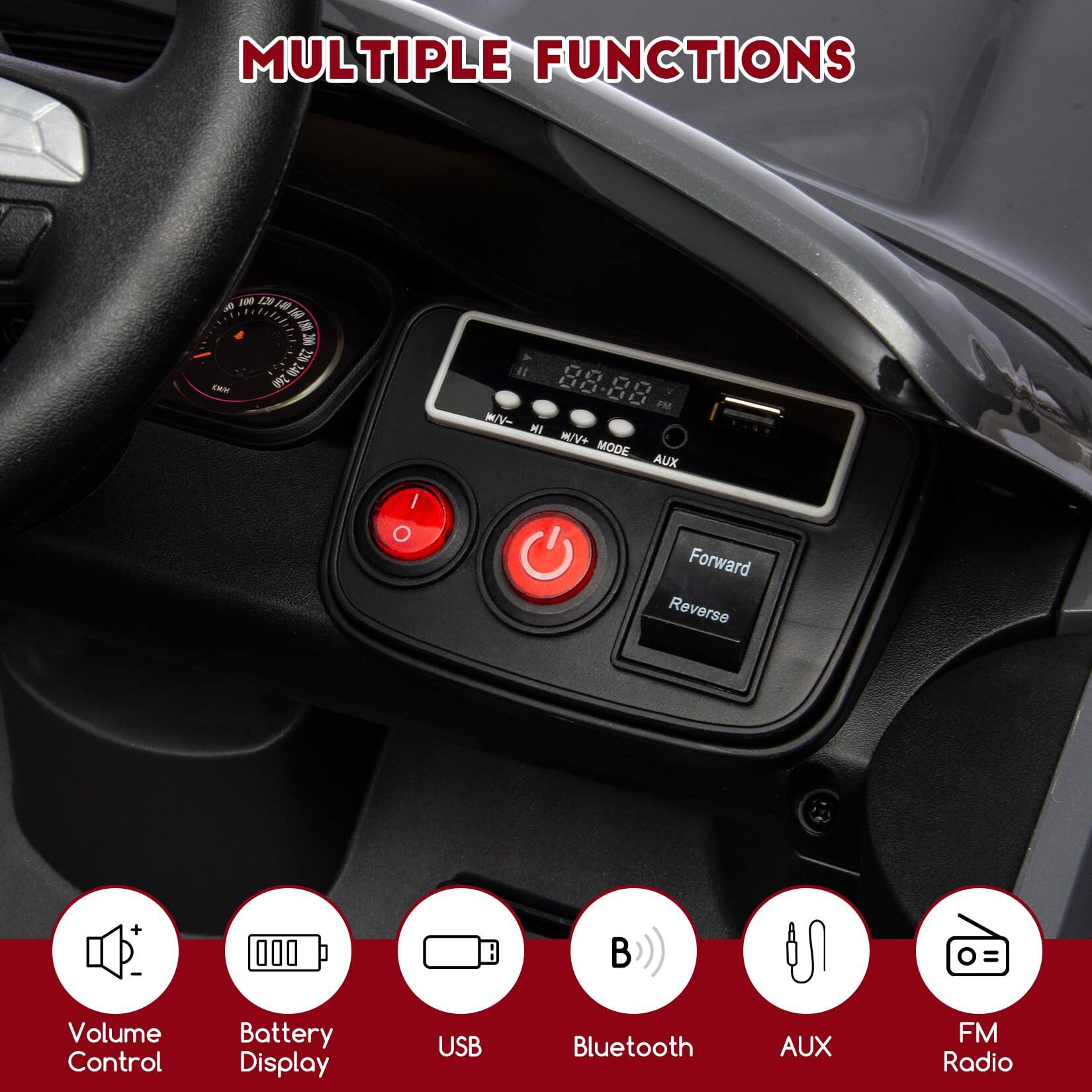 Acekool Licensed Dodge Challenger Kids Electric Car 12V Ride On Car ...