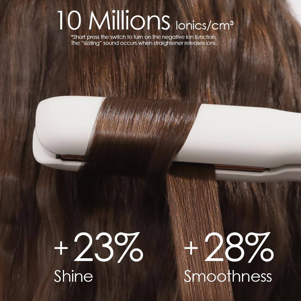 Reds Spade Hair Straightener Fast Heat Titanium Flat Iron With Negative ...