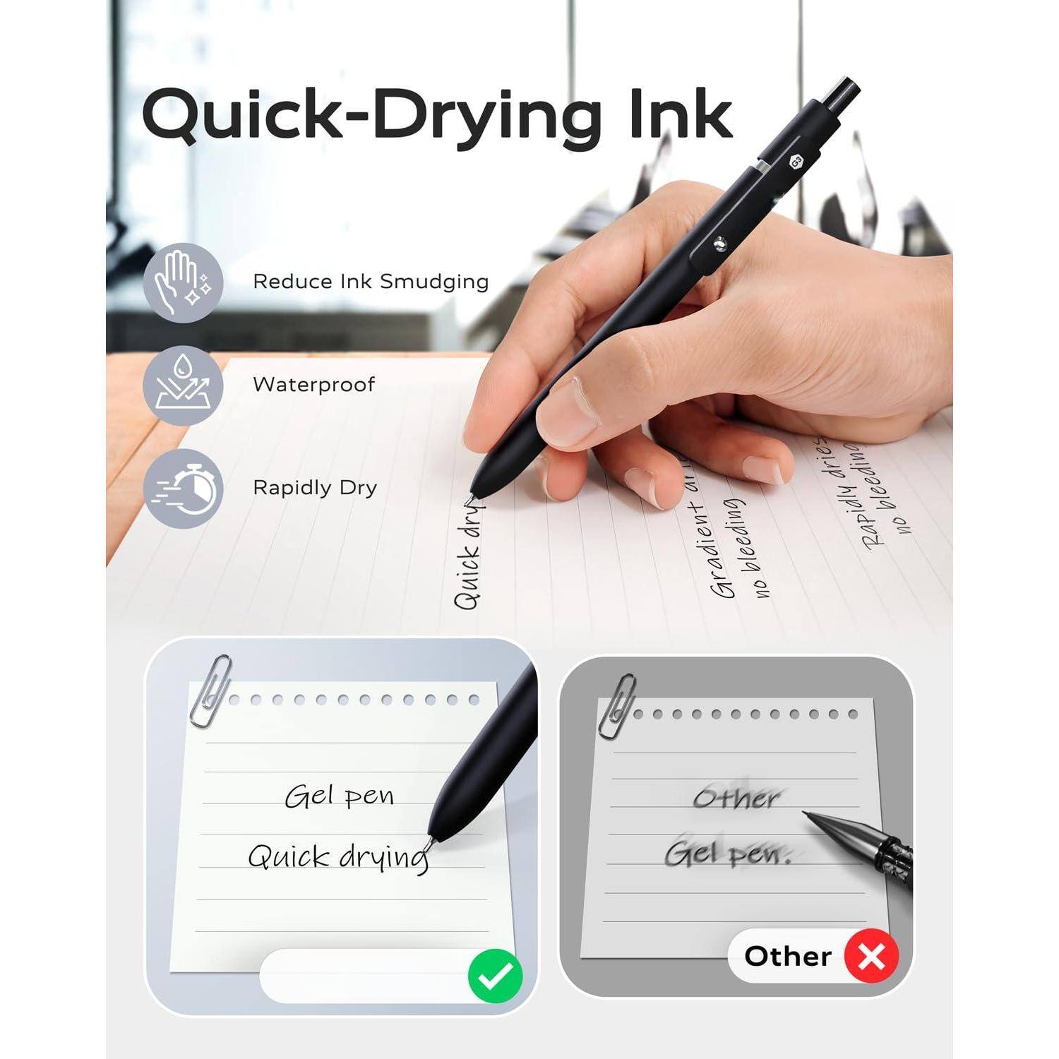 Paradigms Interiors Gel Pens Fine Point Smooth Writing With 3 Extra ...