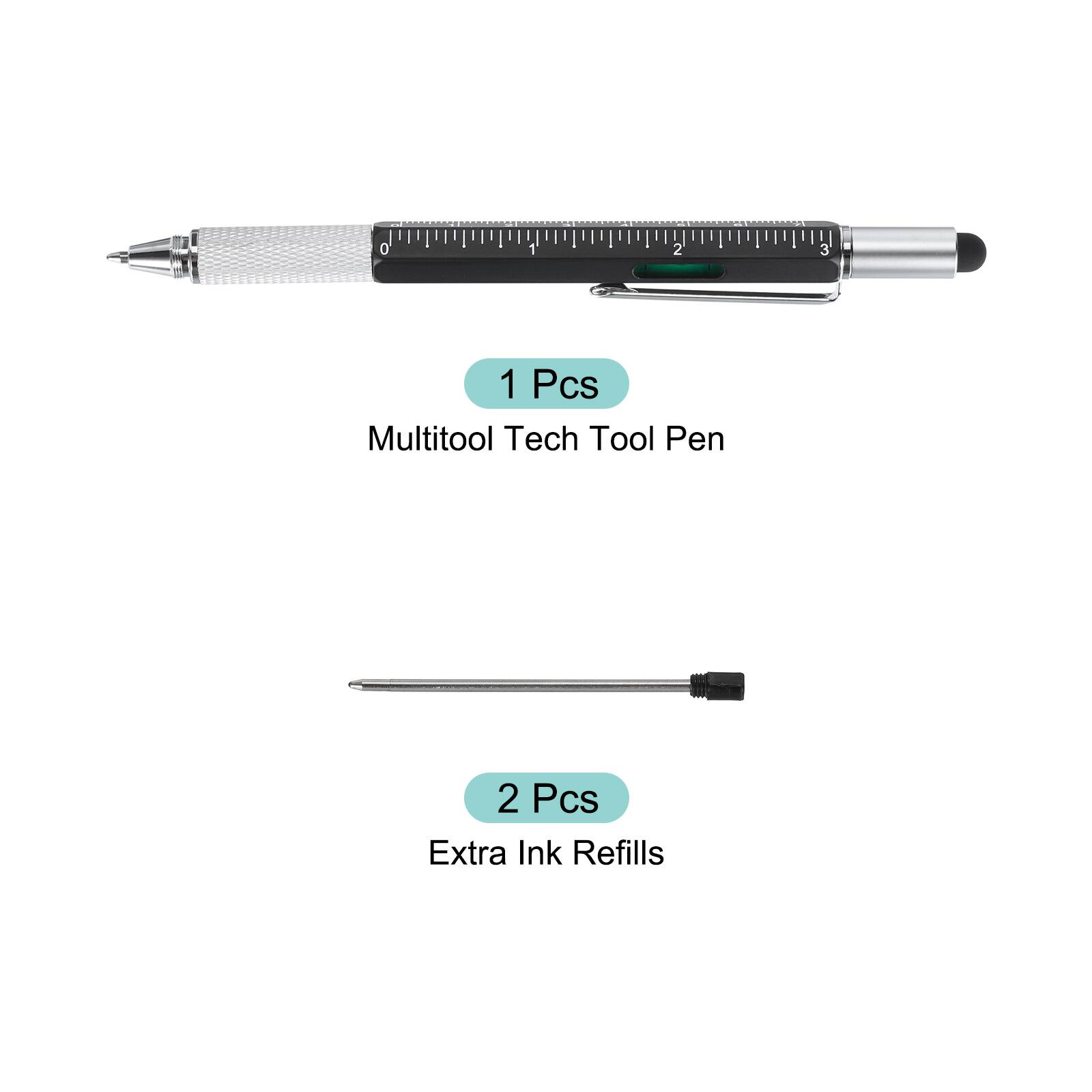 1 Pcs Multitool Tech Tool Pen 2 Pcs Extra Ink Refills