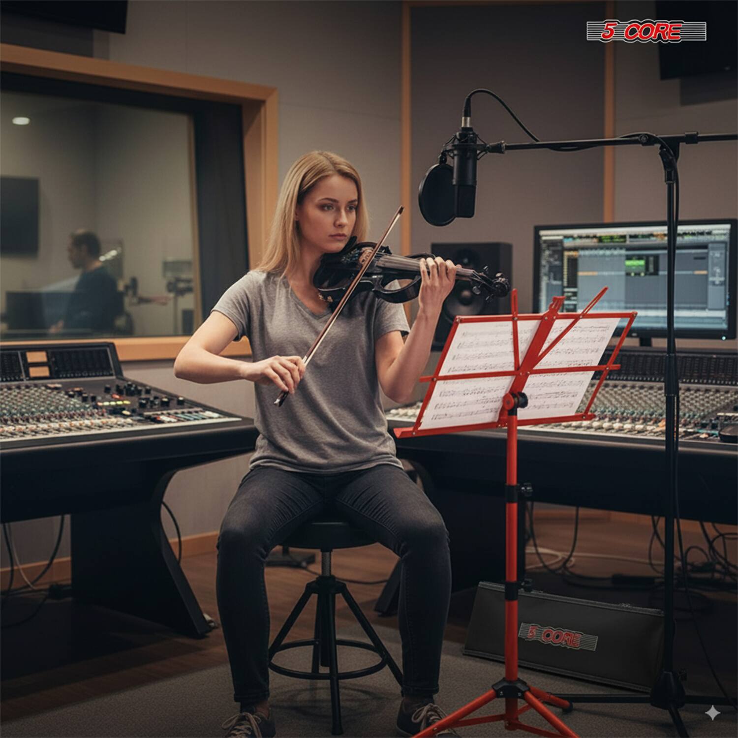 5 CORE Music Stand Adjustable Desktop Book Stands Portable Sheet Holder ...