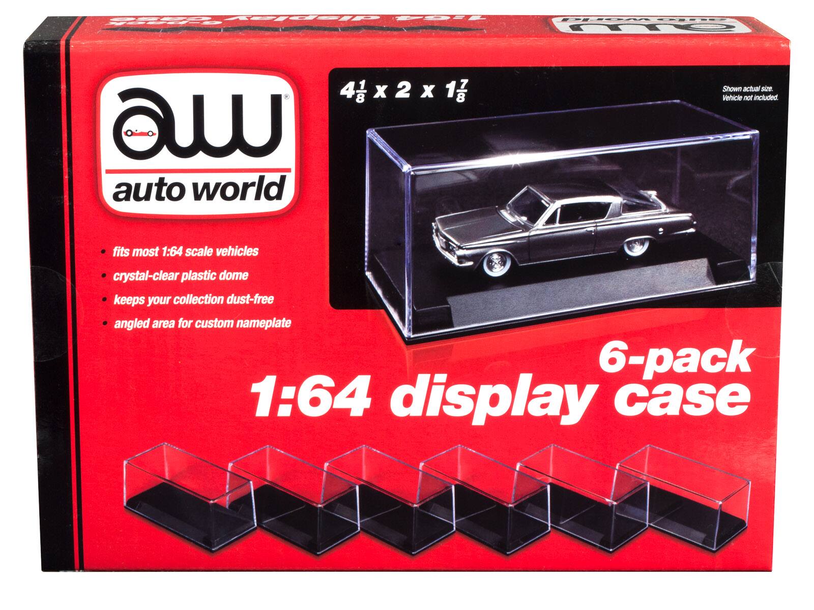 Autoworld 6 Collectible Display Show Cases for 1/64 Scale Model Cars by ...
