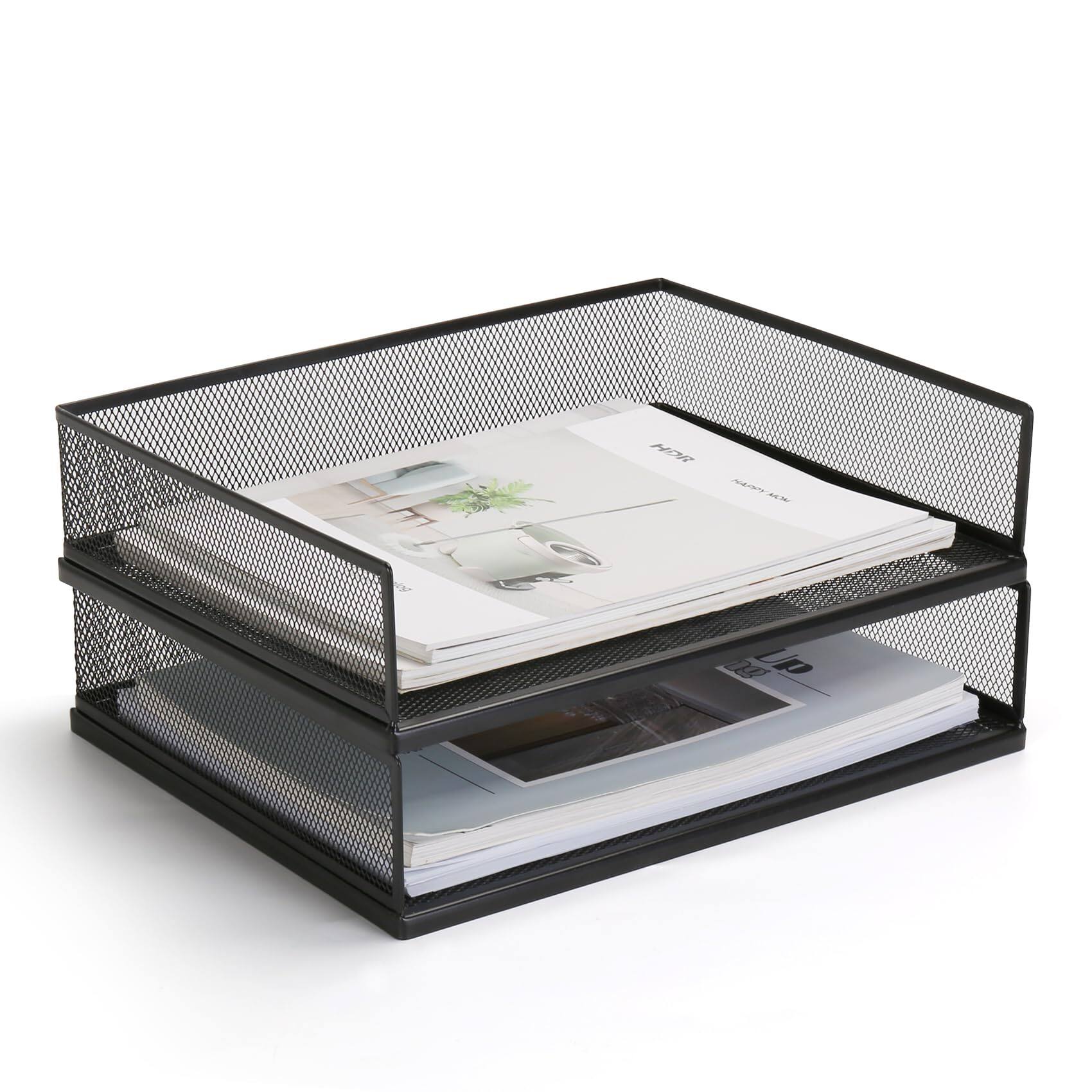 Paradigms Interiors Wire Mesh Letter Trays Paper Tray Desk File ...