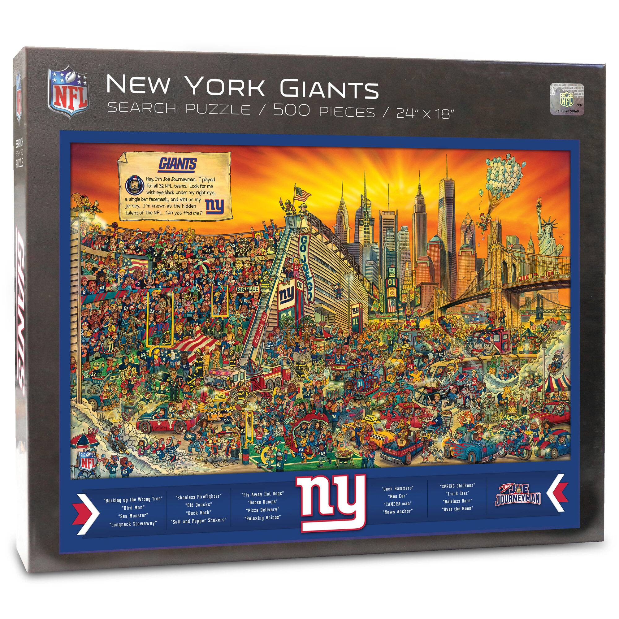 YouTheFan New York Giants 500 Piece Joe Journeyman Puzzle Multicolor ...