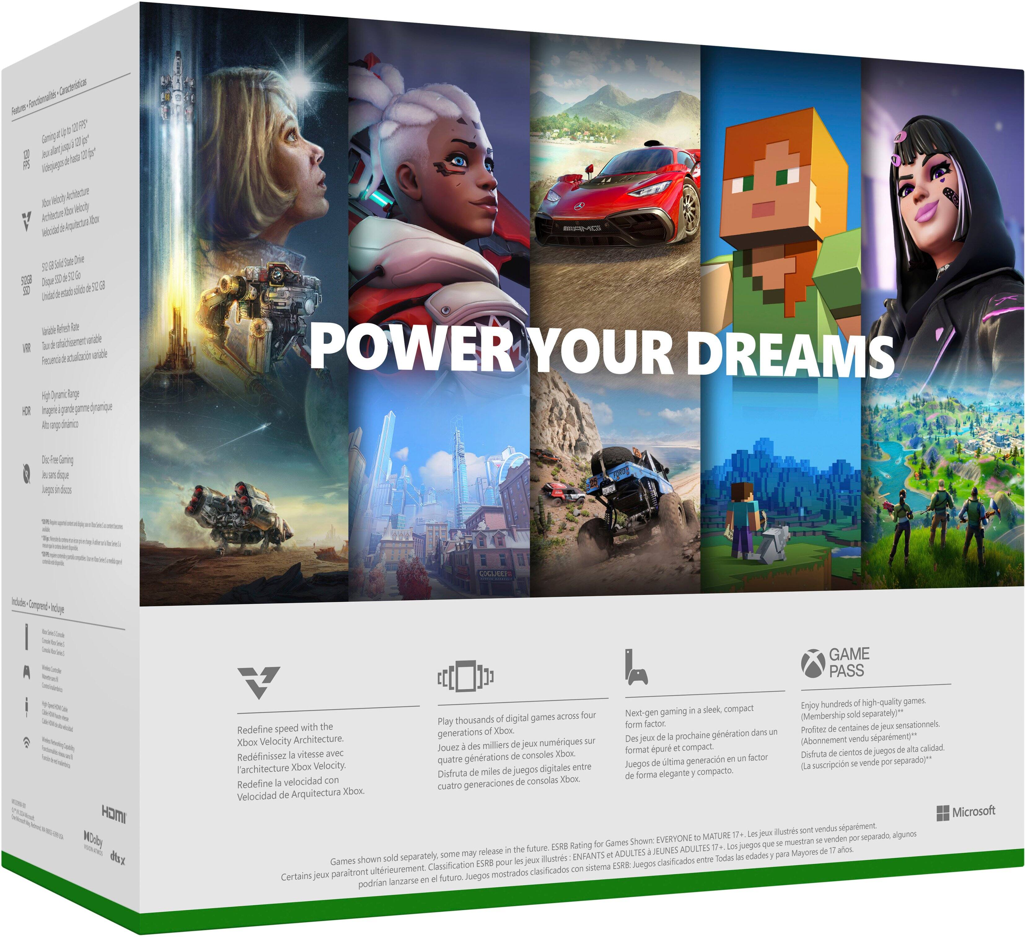 Xbox Series S 512GB All Digital Console (Disc Free Gaming) with Xbox ...