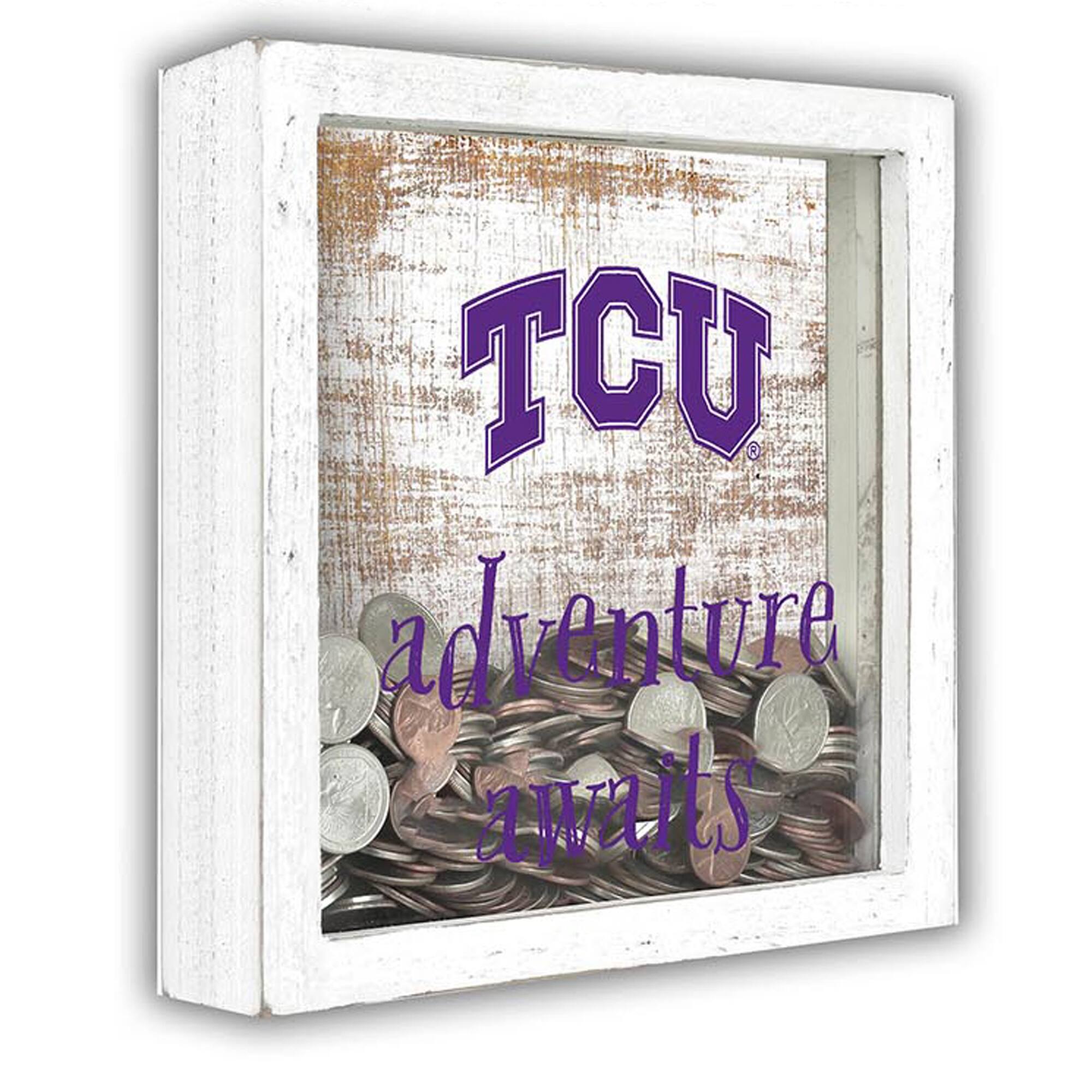 Fan Creations TCU Horned Frogs 14'' x 13'' Adventure Awaits Money Box ...