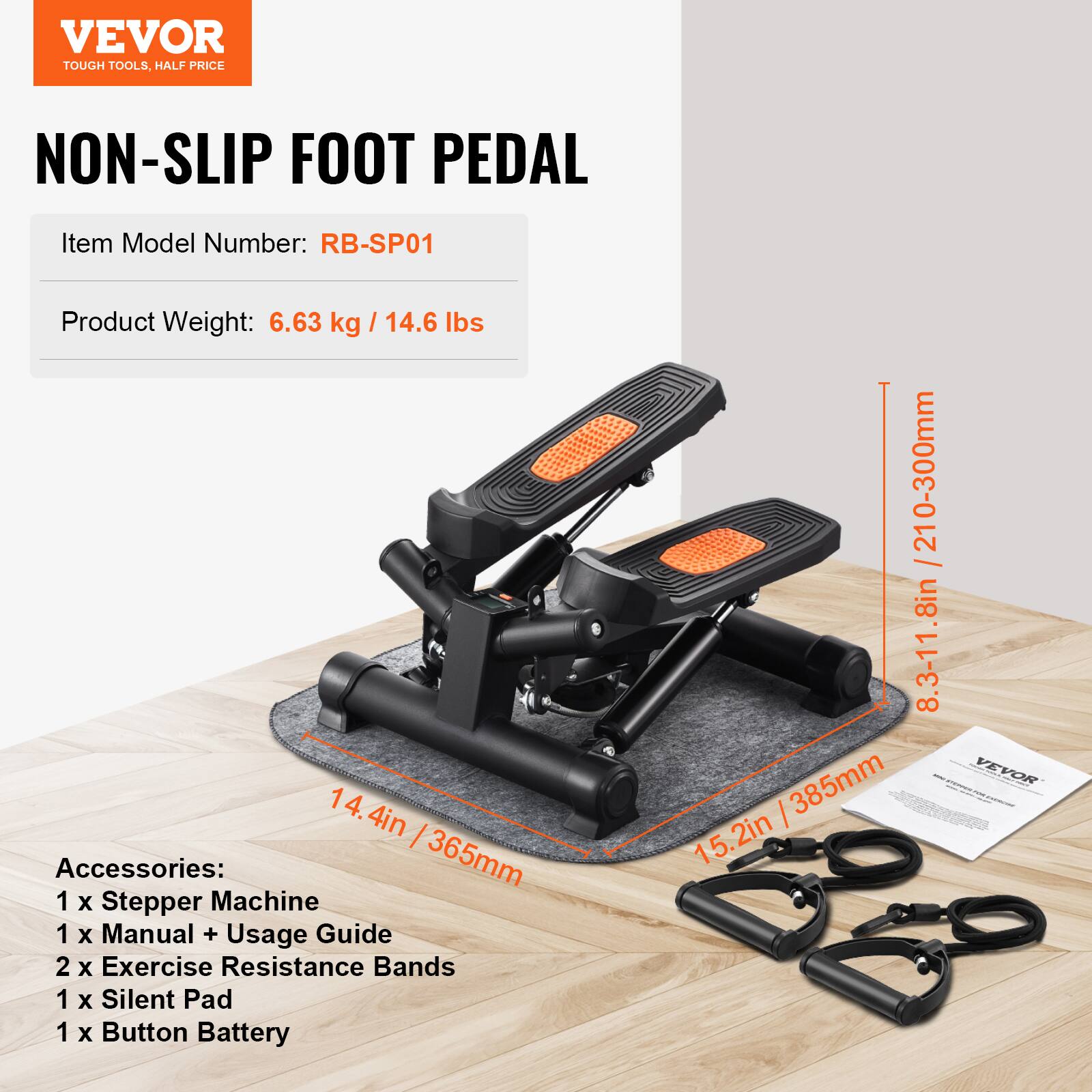 VEVOR Stair Stepper, Mini Stepper for Exercise at Home, Hydraulic ...