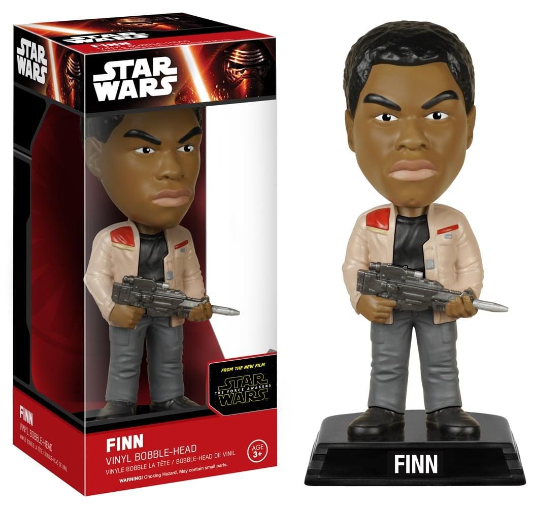 Funko Star Wars The Force Awakens Wacky Wobbler Finn Bobble Head Black ...