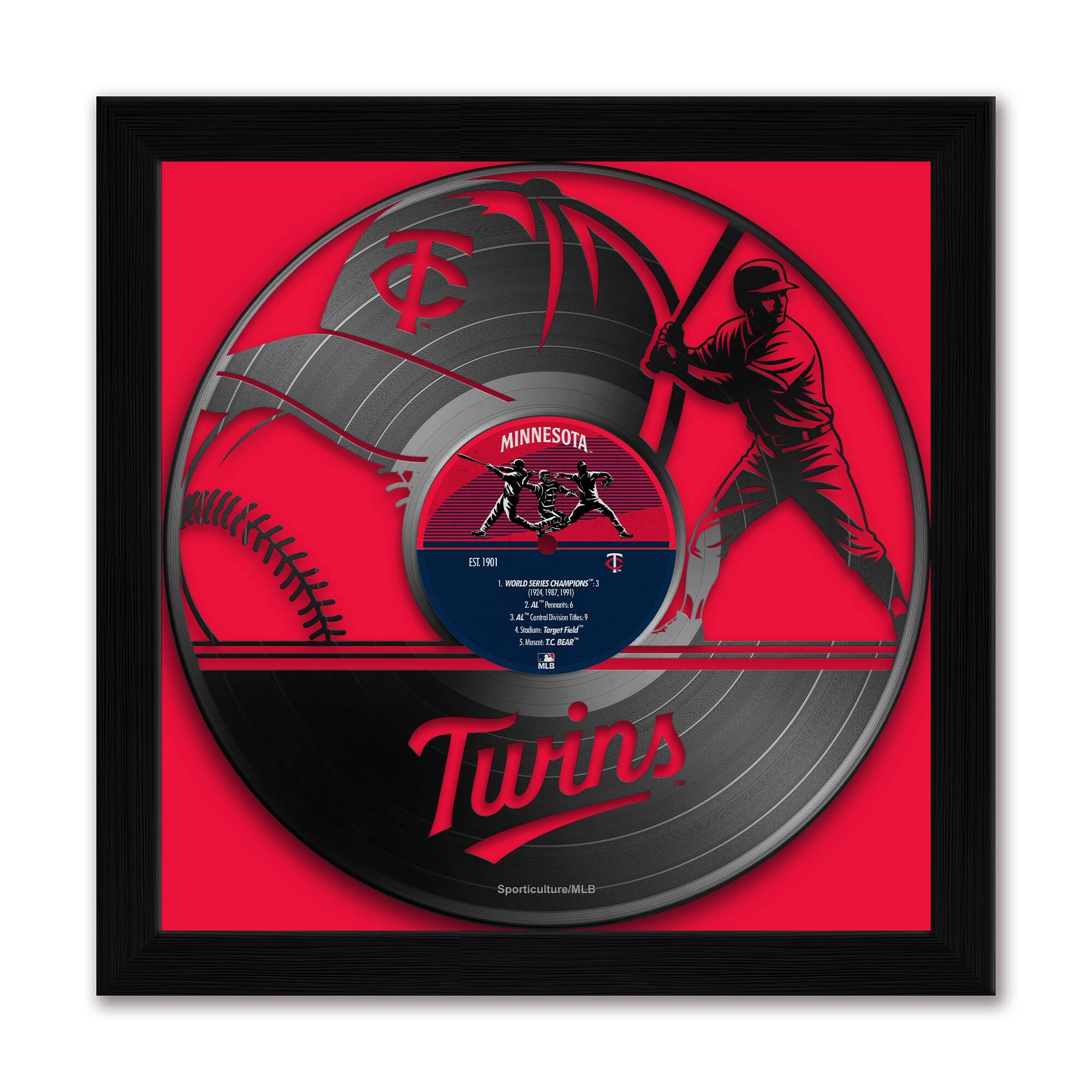 Sporticulture Framed 13" x 13" Vinyl Record Art Print Multicolor ...