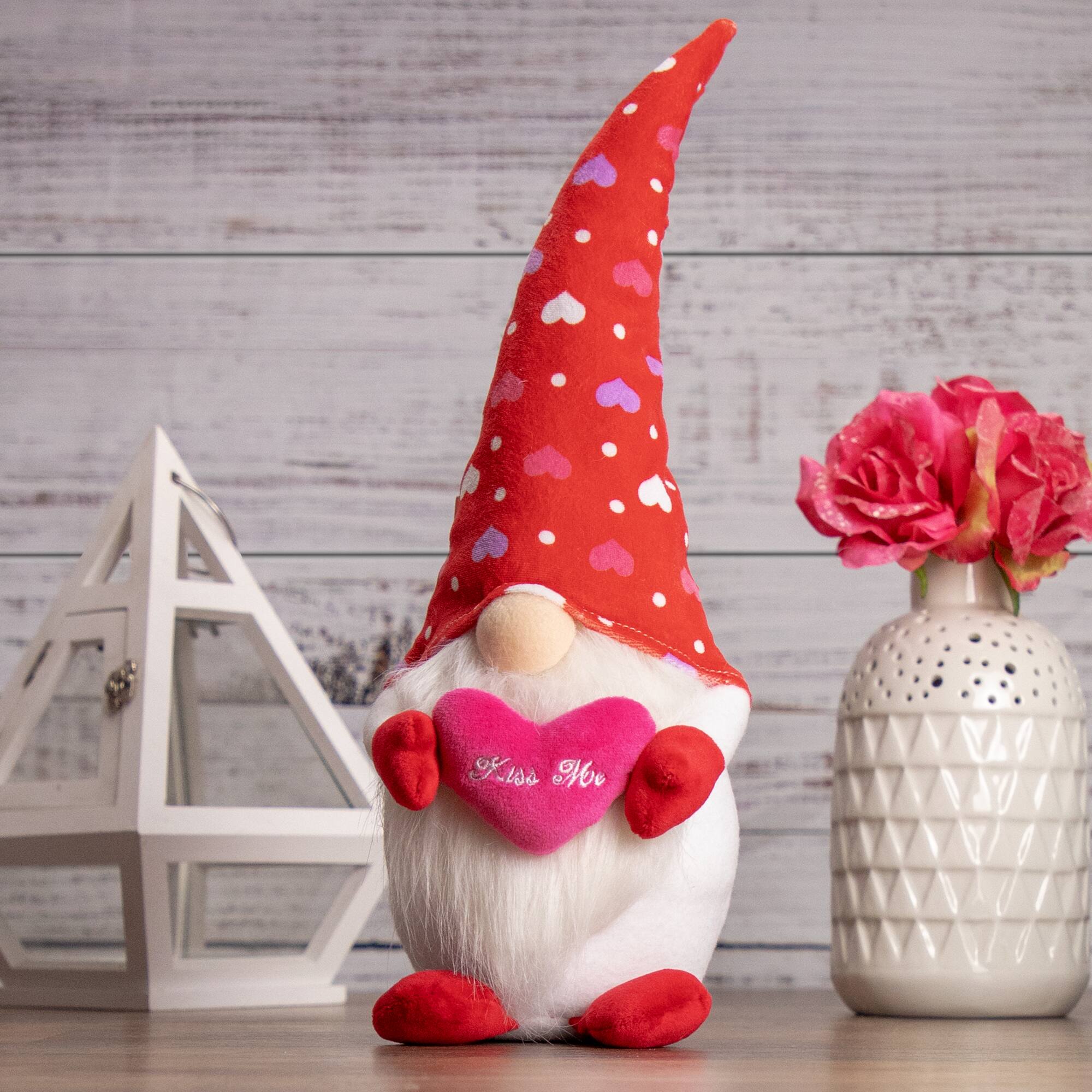 Northlight Kiss Me Hearts Valentine's Day Gnome 16" Red 35118071 - Best Buy