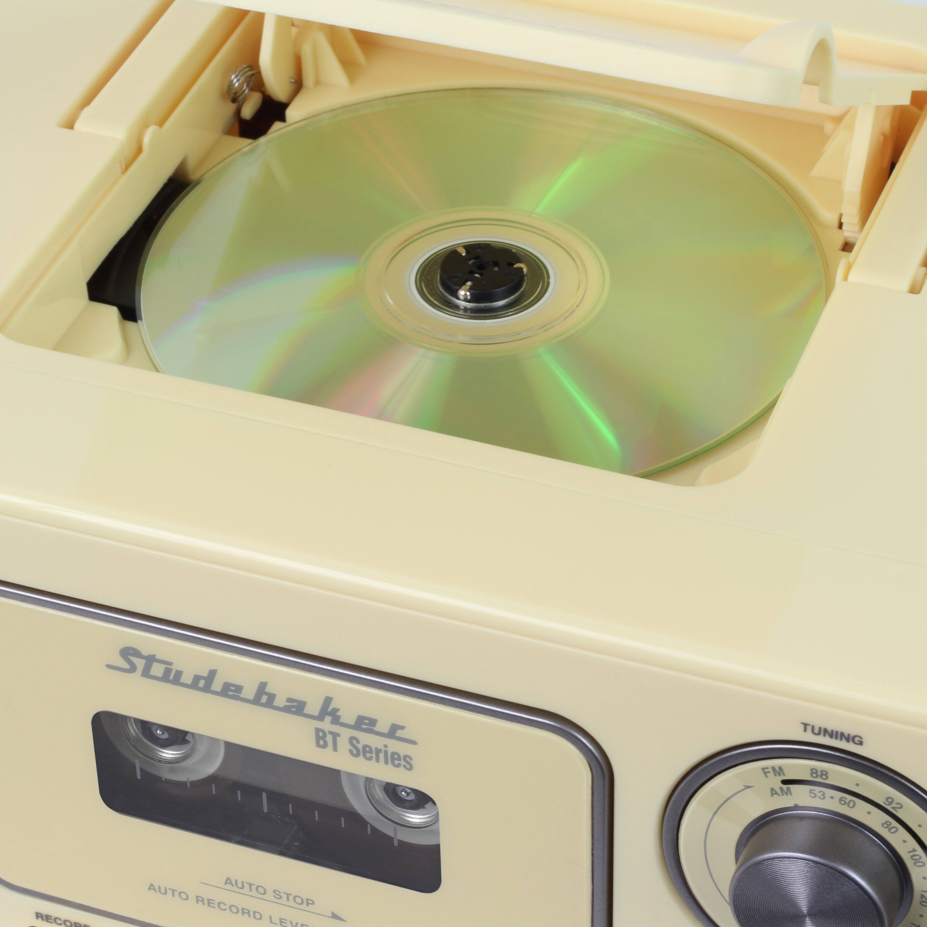 Studebaker Stereo CD Player with Bluetooth, AM/FM Radio and Cassette ...