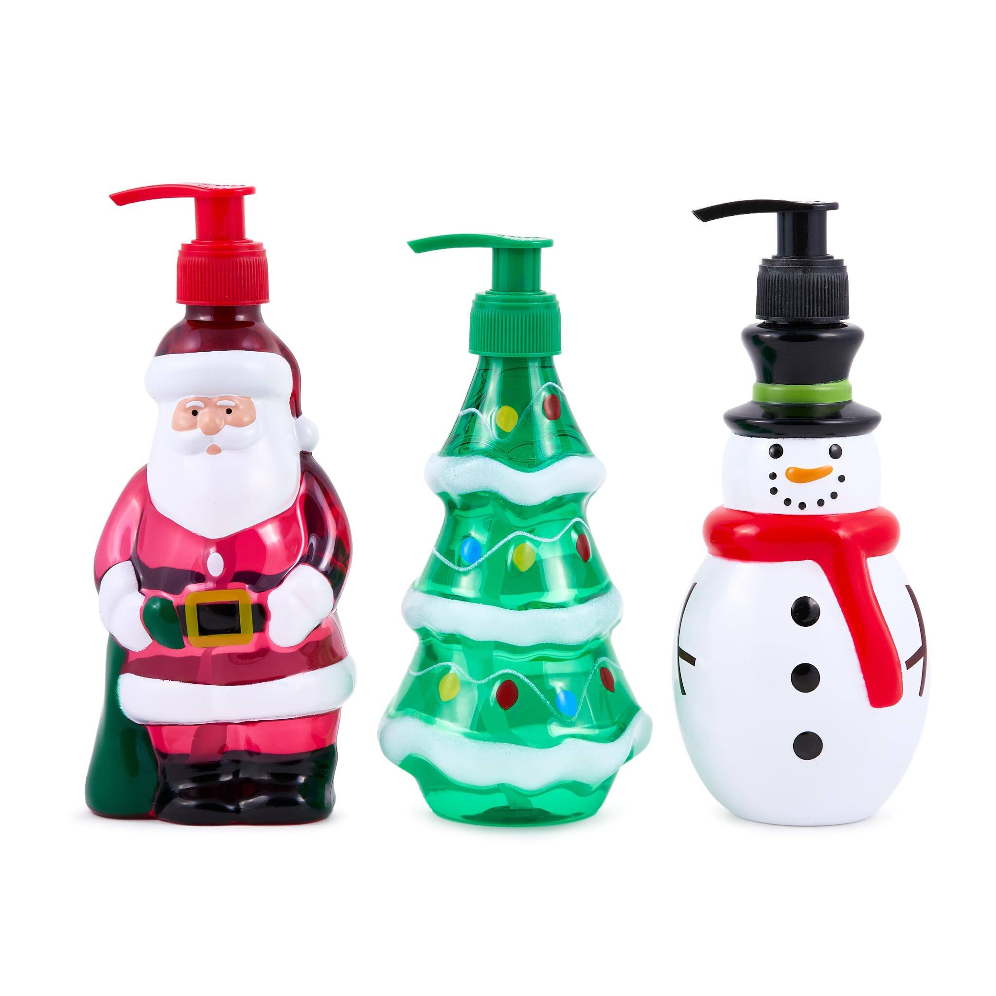 Dapper Styles Seasonal Decor Hand Soap Dispenser Christmas Tree Shaped Bottle With Scented ...