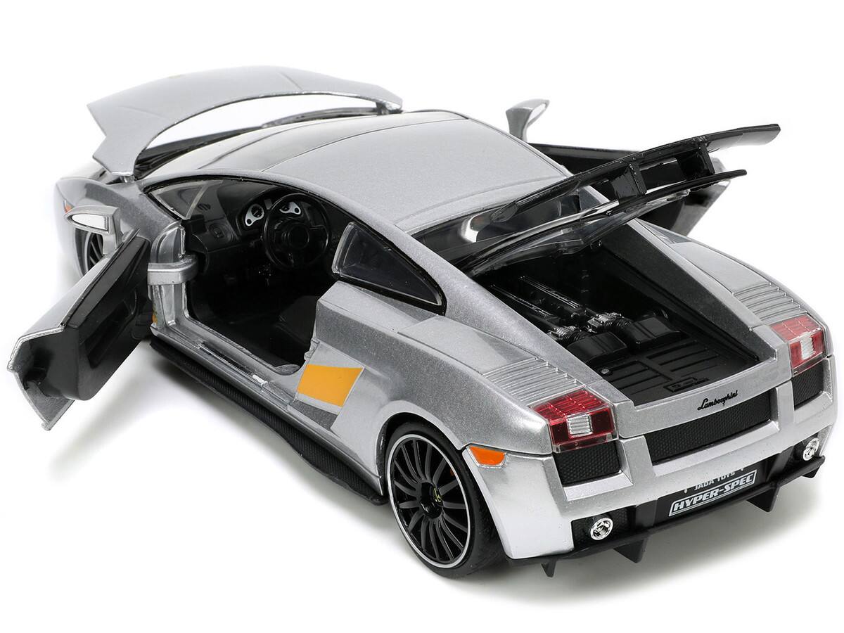 Jada Lamborghini Gallardo Superleggera Silver Metallic with Yellow ...